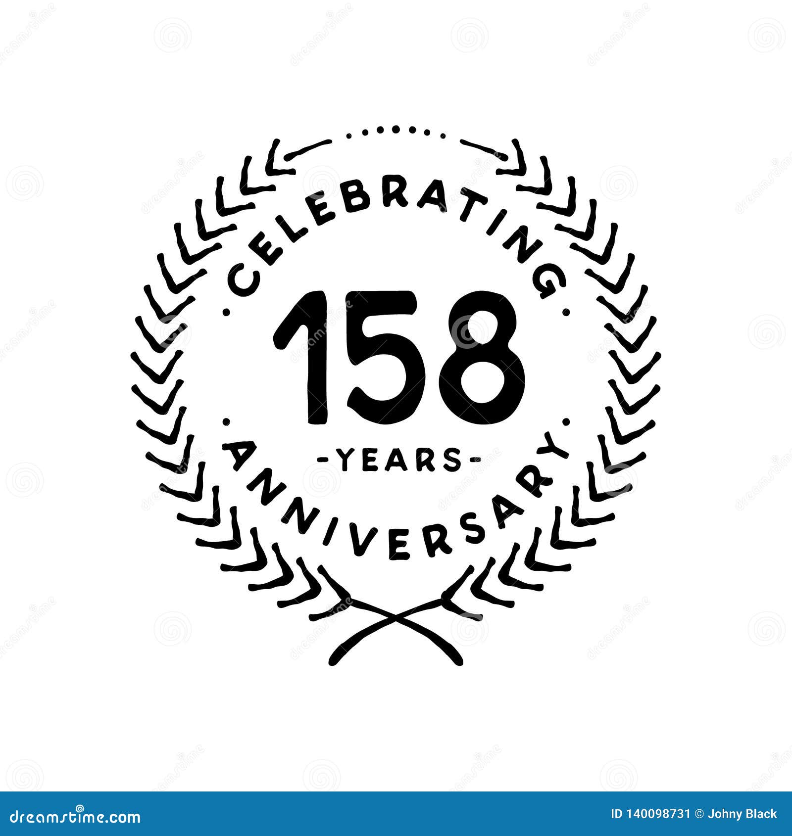 158 Years Design Template. 158th Vector and Illustration Stock Vector ...