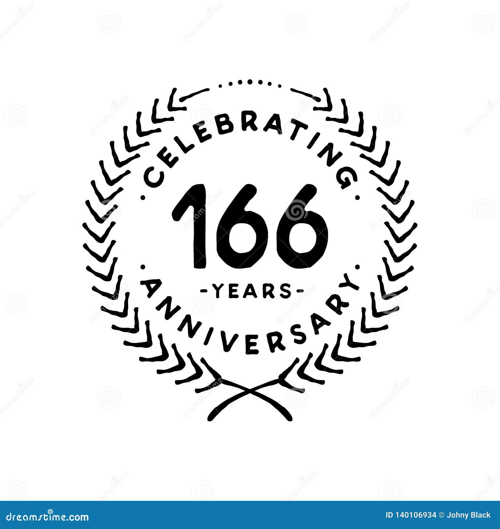 166 Years Design Template. 166th Vector and Illustration Stock Vector ...