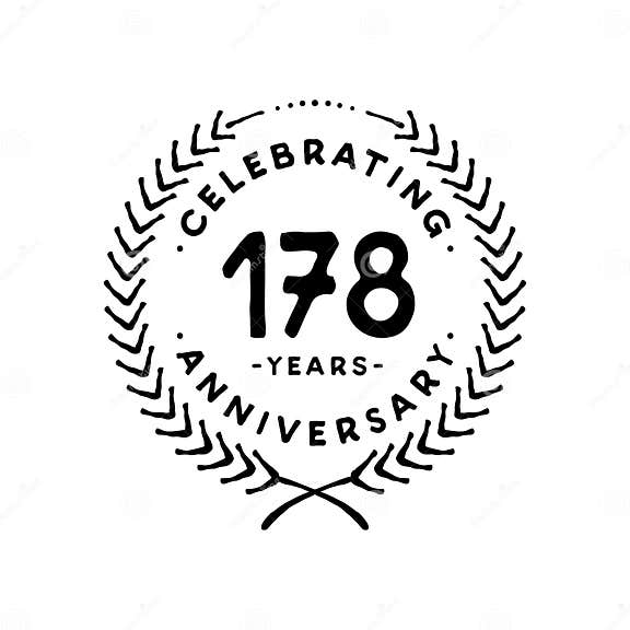 178 Years Design Template. 178th Vector and Illustration Stock Vector ...