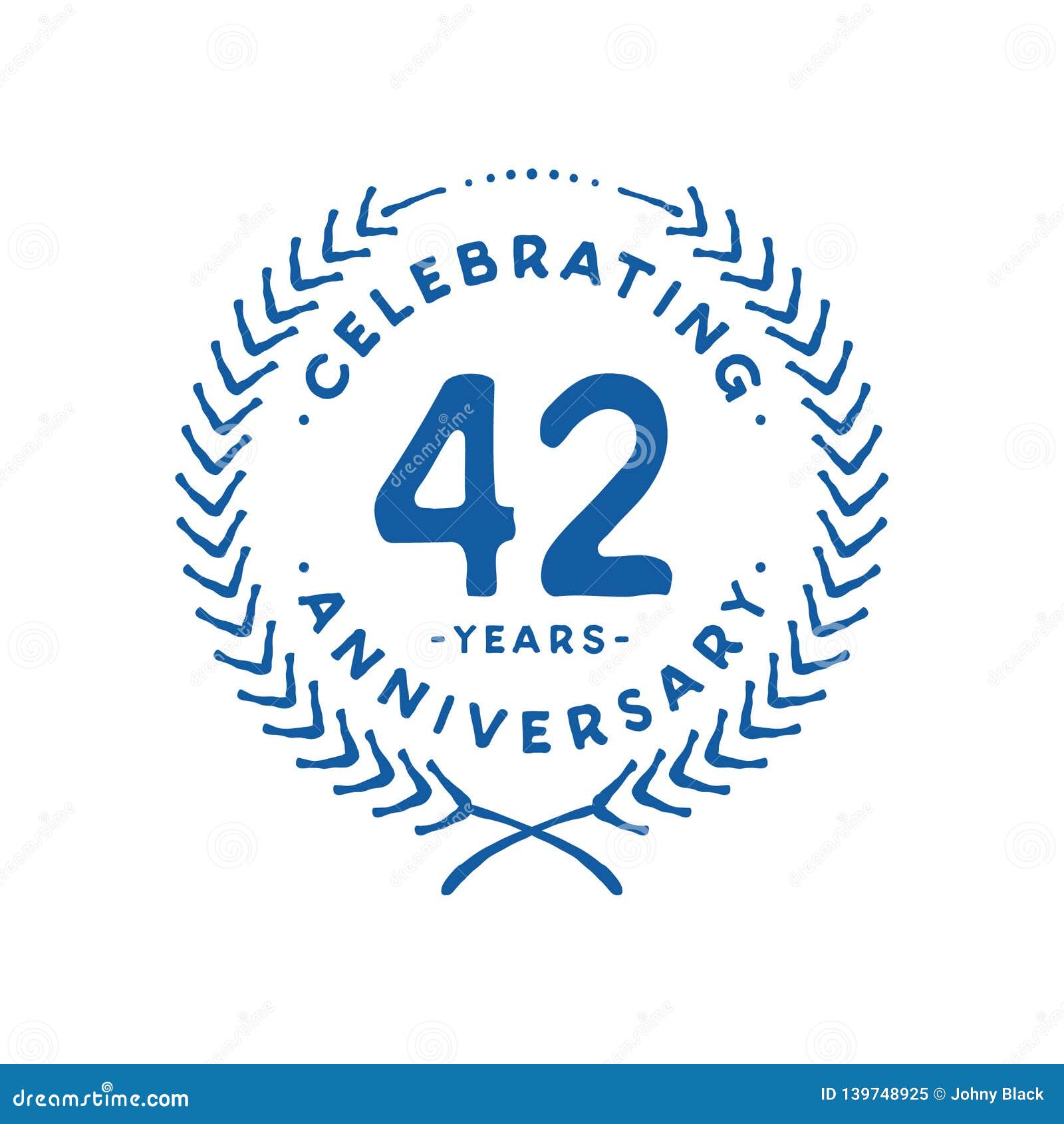 42 Years Design Template. 42nd Vector and Illustration Stock Vector ...