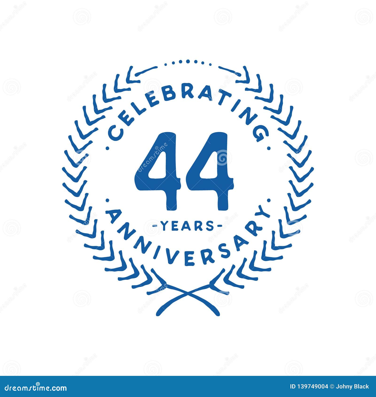 44 Years Design Template. 44th Vector and Illustration Stock Vector ...