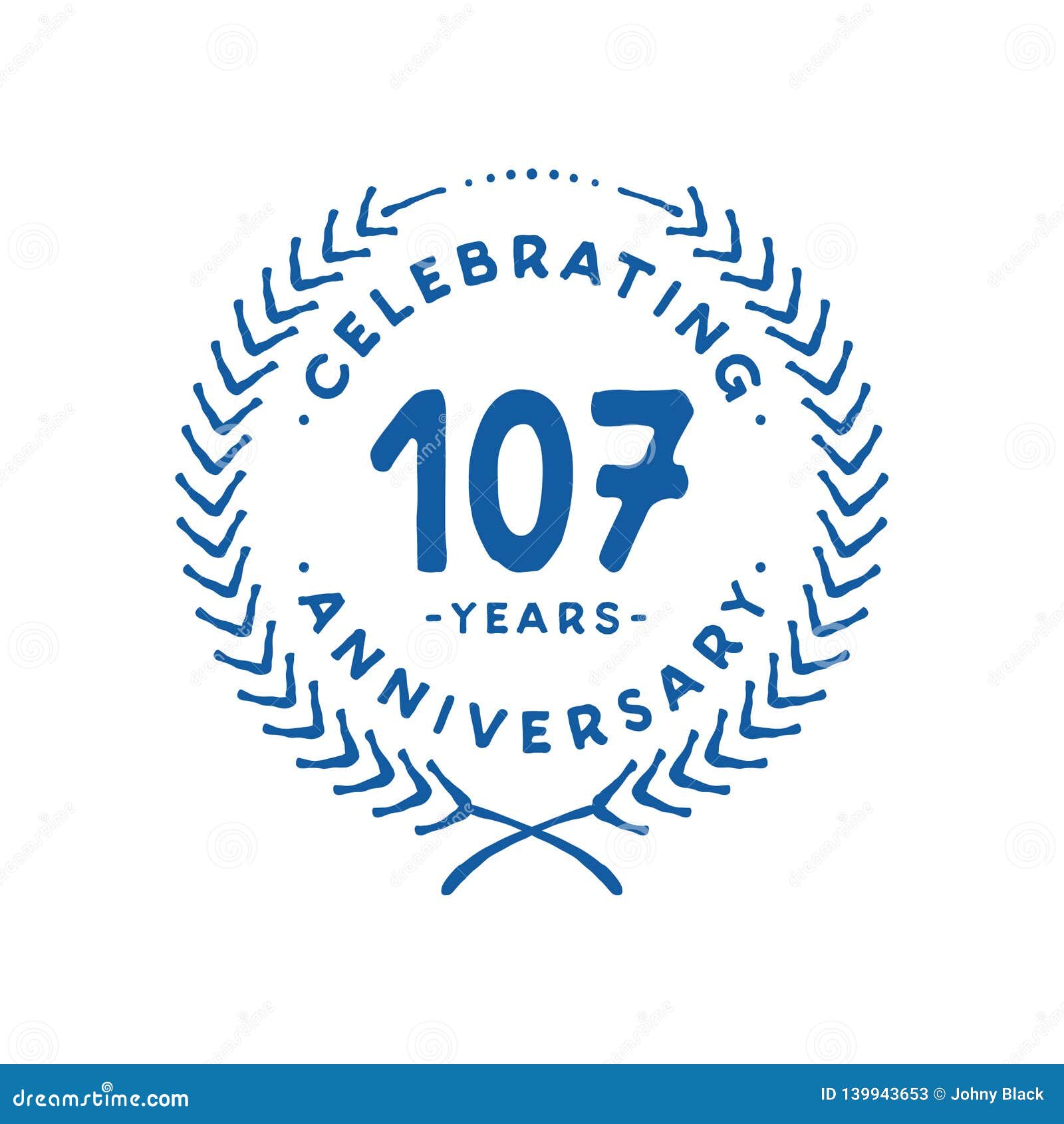 107 Years Design Template. 107th Vector and Illustration Stock Vector ...