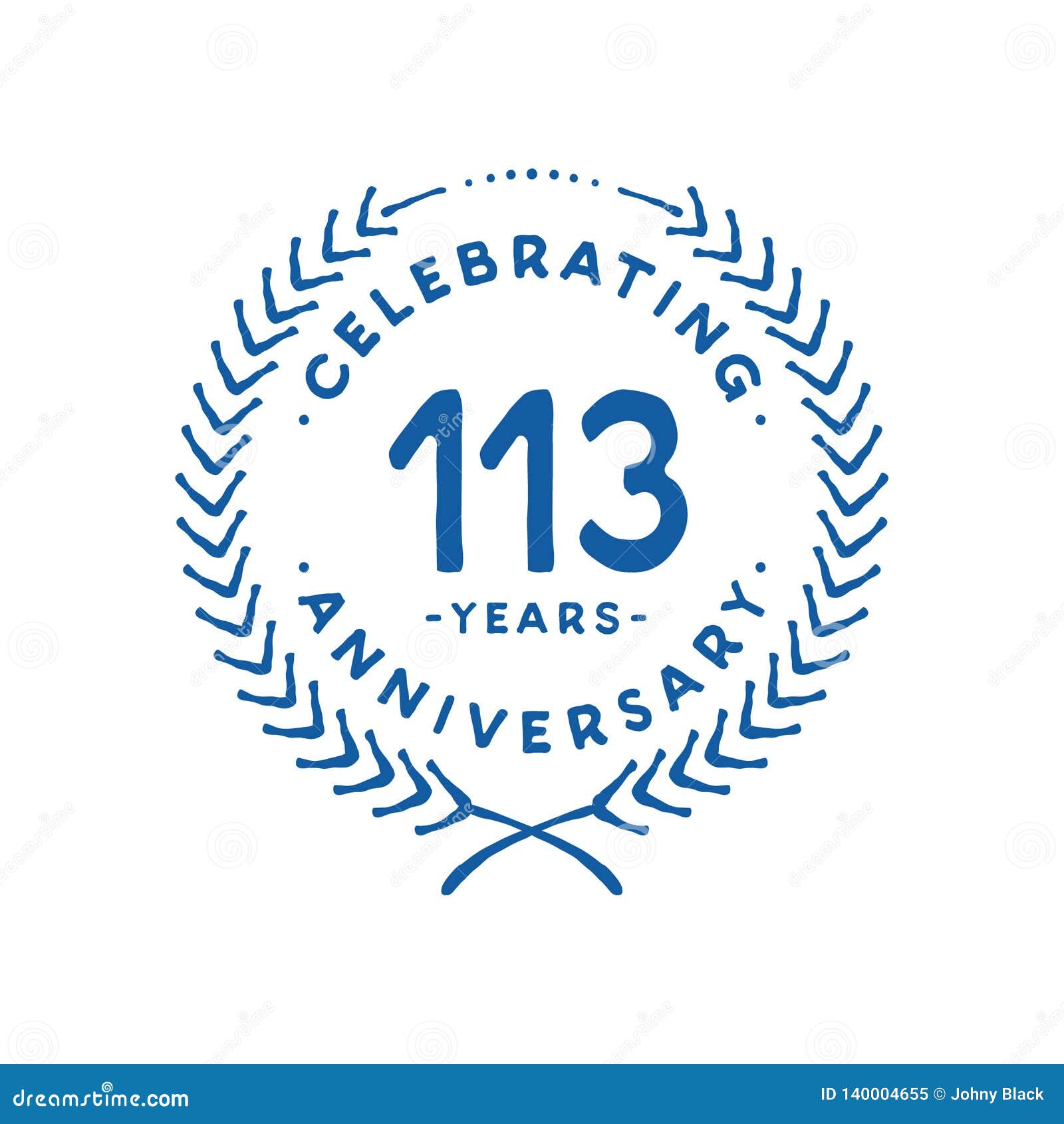 113 Years Design Template. 113rd Vector and Illustration Stock Vector ...