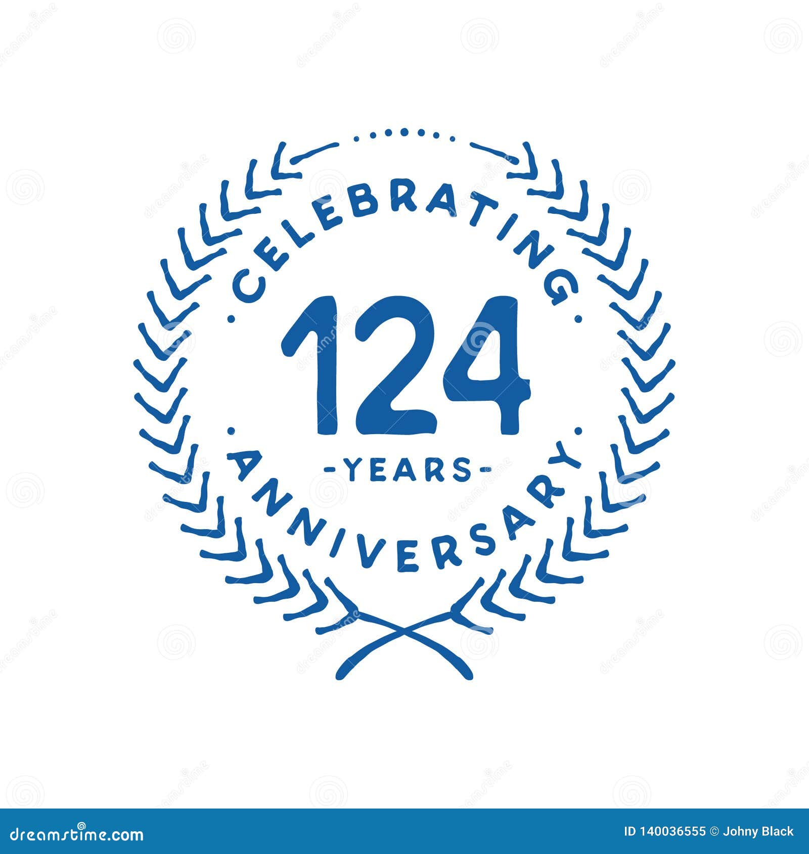 124 Years Design Template. 124th Vector and Illustration Stock Vector ...
