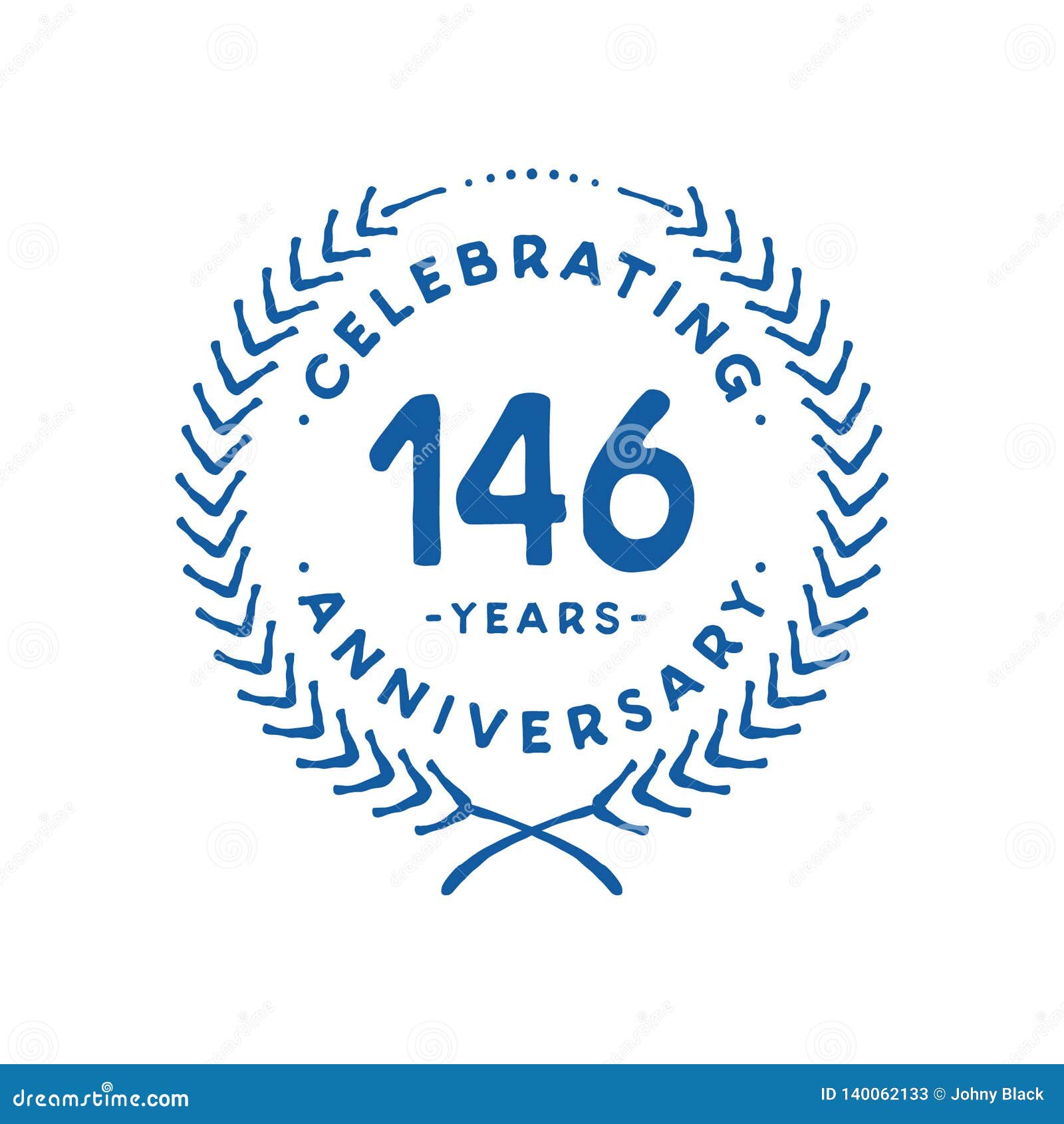 146 Years Design Template. 146th Vector and Illustration Stock Vector ...