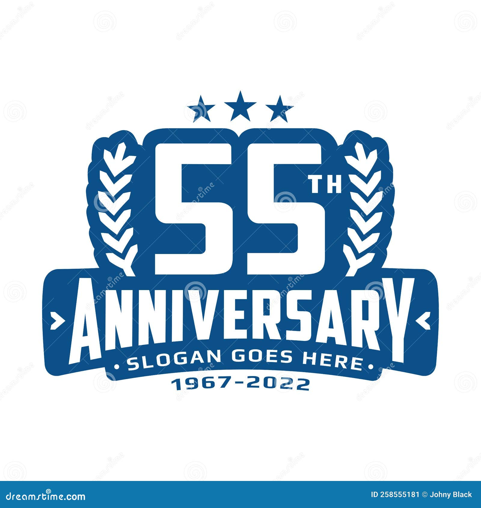55 Years Anniversary Logo Design Template. 55th Anniversary Celebration ...