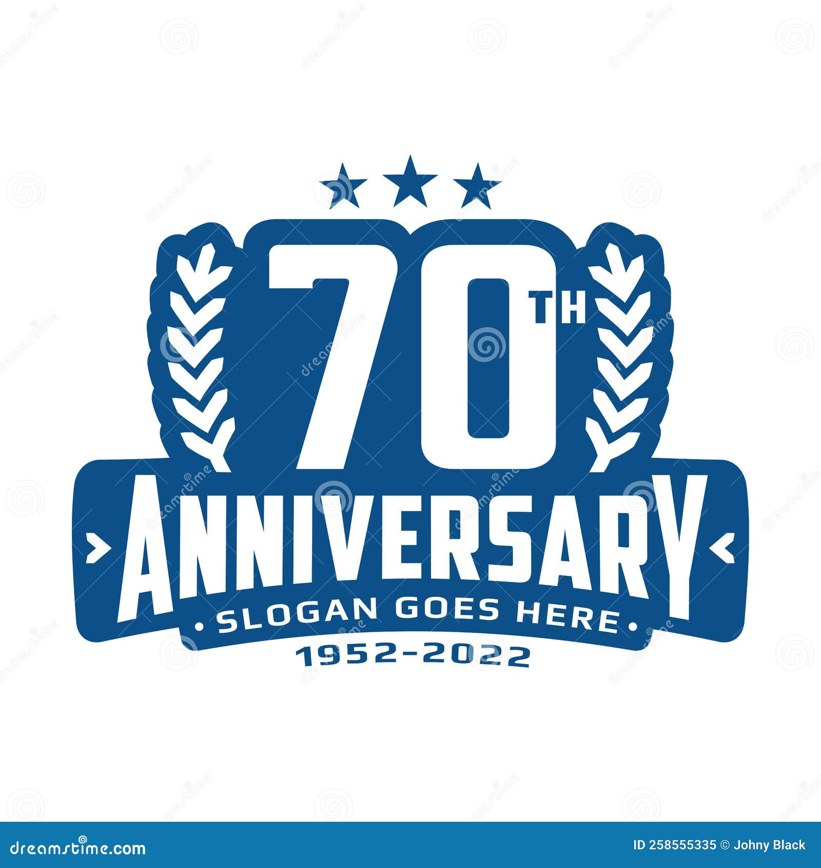 70 Years Anniversary Logo Design Template. 70th Anniversary Celebration ...