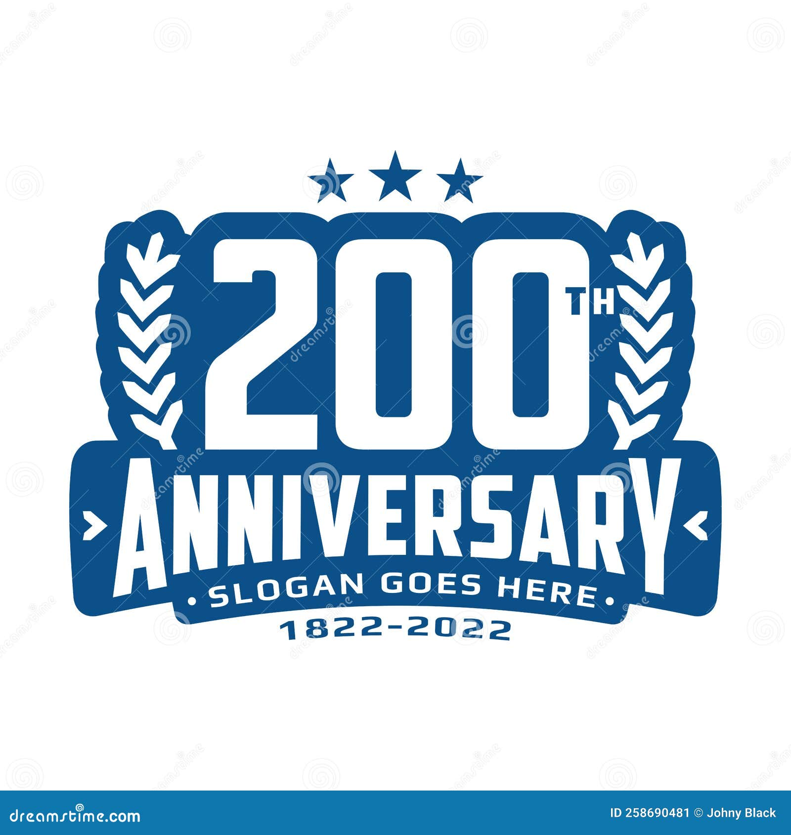 200 Years Anniversary Logo Design Template. 200th Anniversary ...