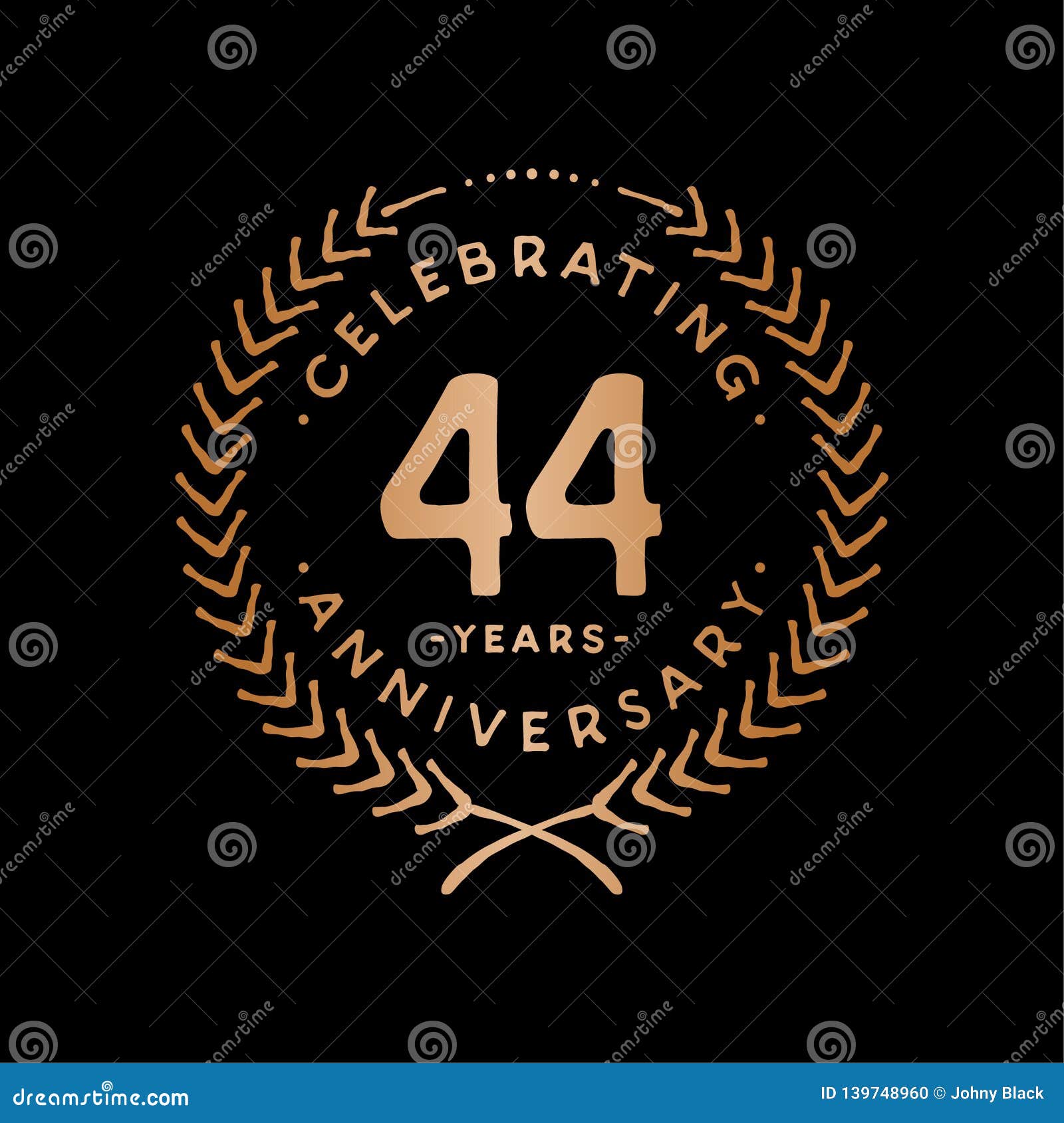 44 Years Design Template. 44th Vector and Illustration Stock Vector ...