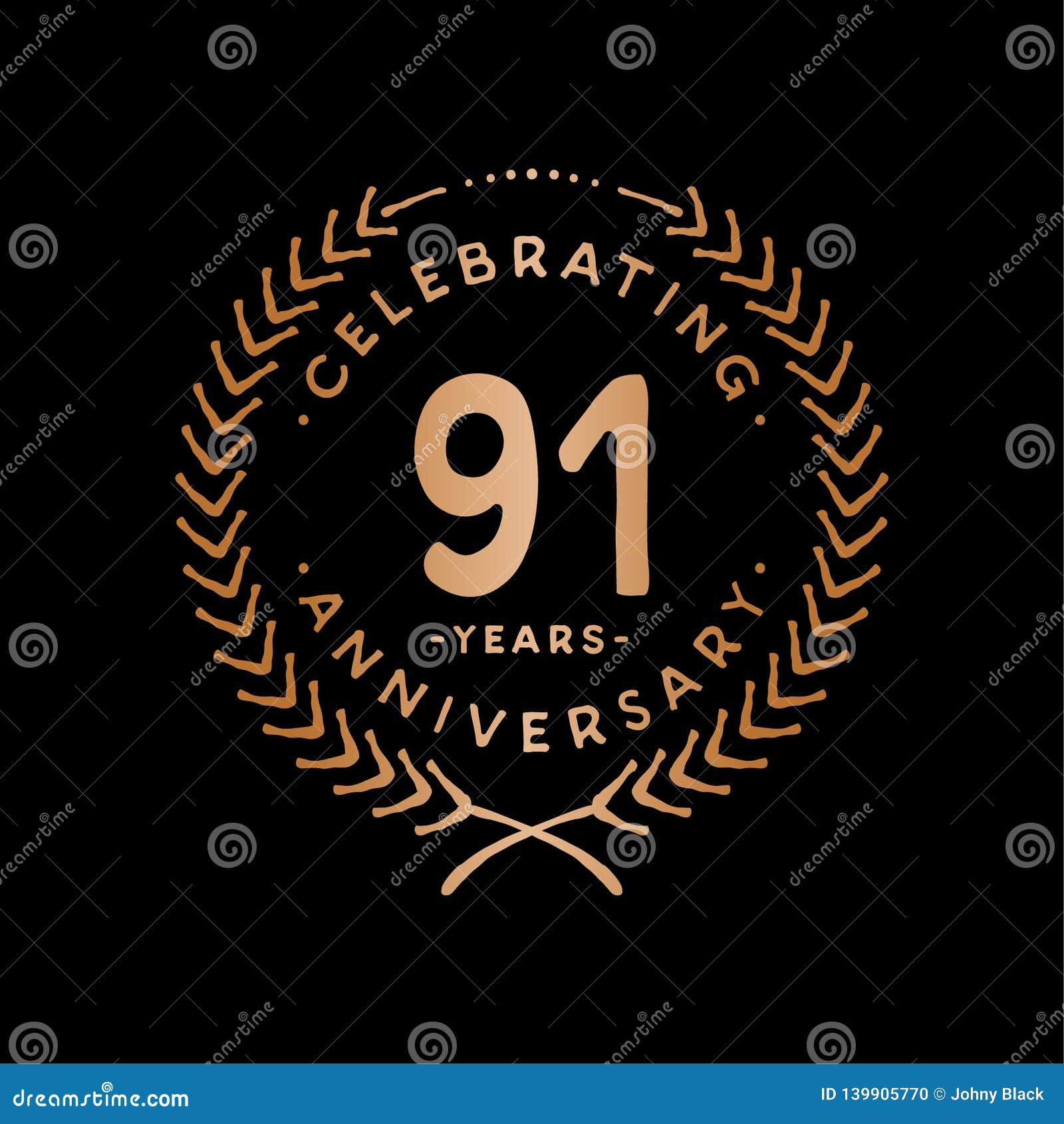 91 Years Design Template. 91st Vector and Illustration Stock Vector ...