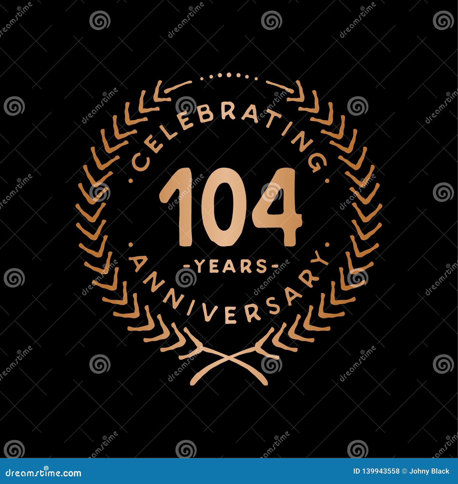 104 Years Design Template. 104th Vector and Illustration Stock Vector ...