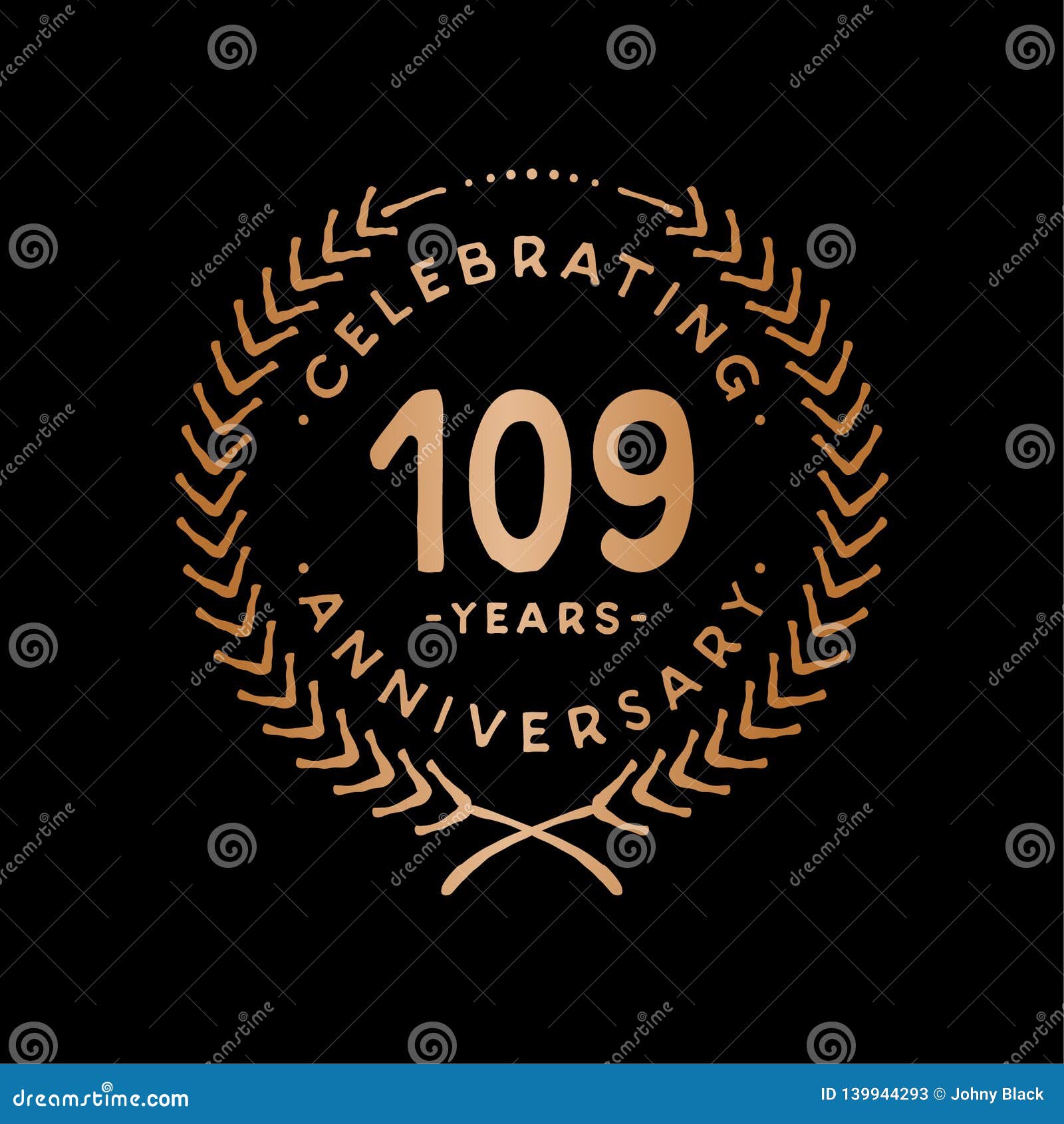 109 Years Design Template. 109th Vector and Illustration Stock Vector ...