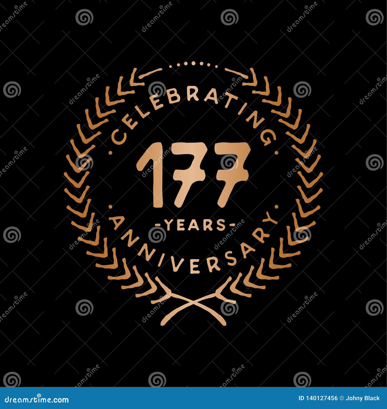 177 Years Design Template. 177th Vector and Illustration Stock Vector ...