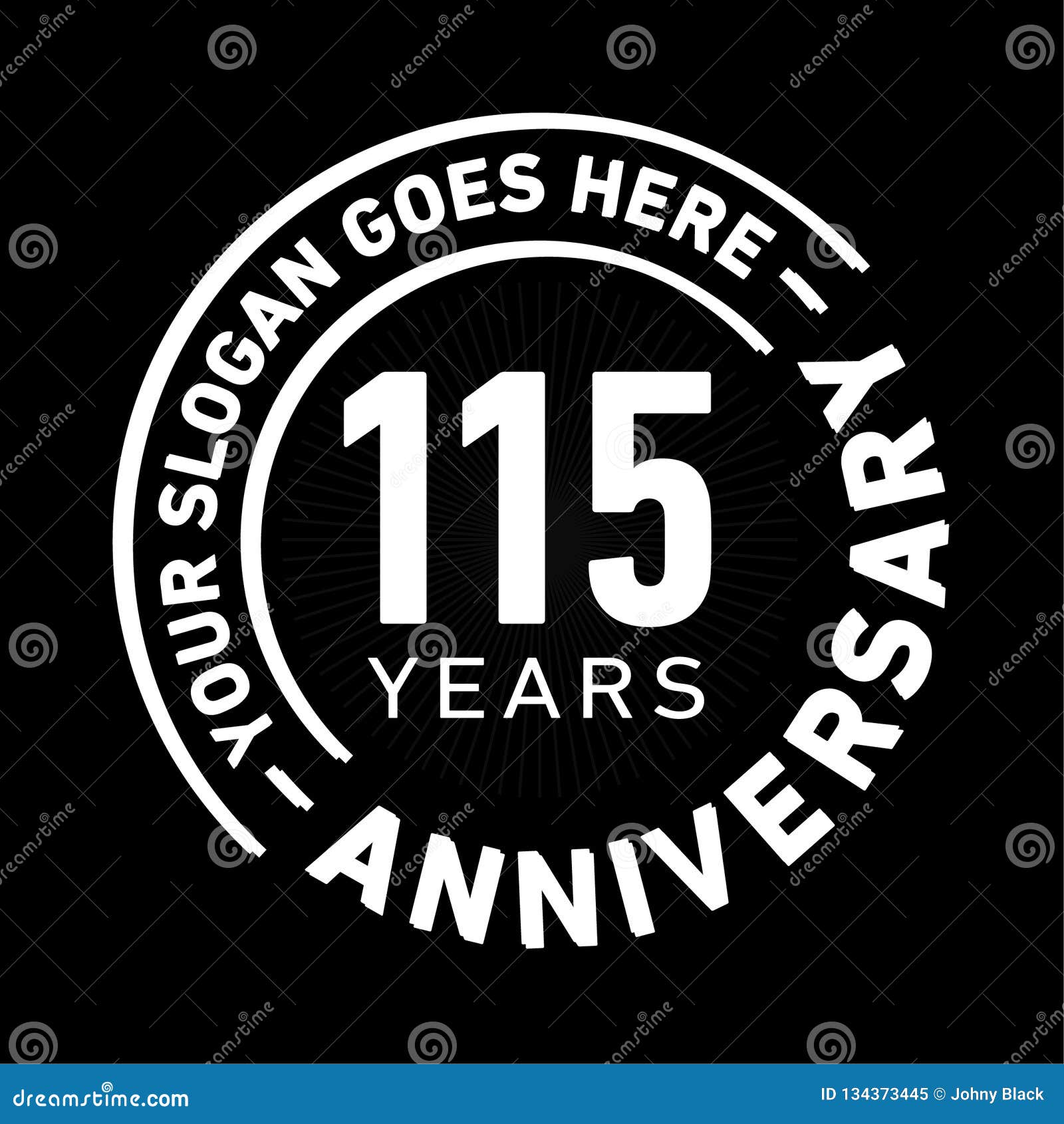 115 Years Anniversary Celebration Design Template. Anniversary Vector ...