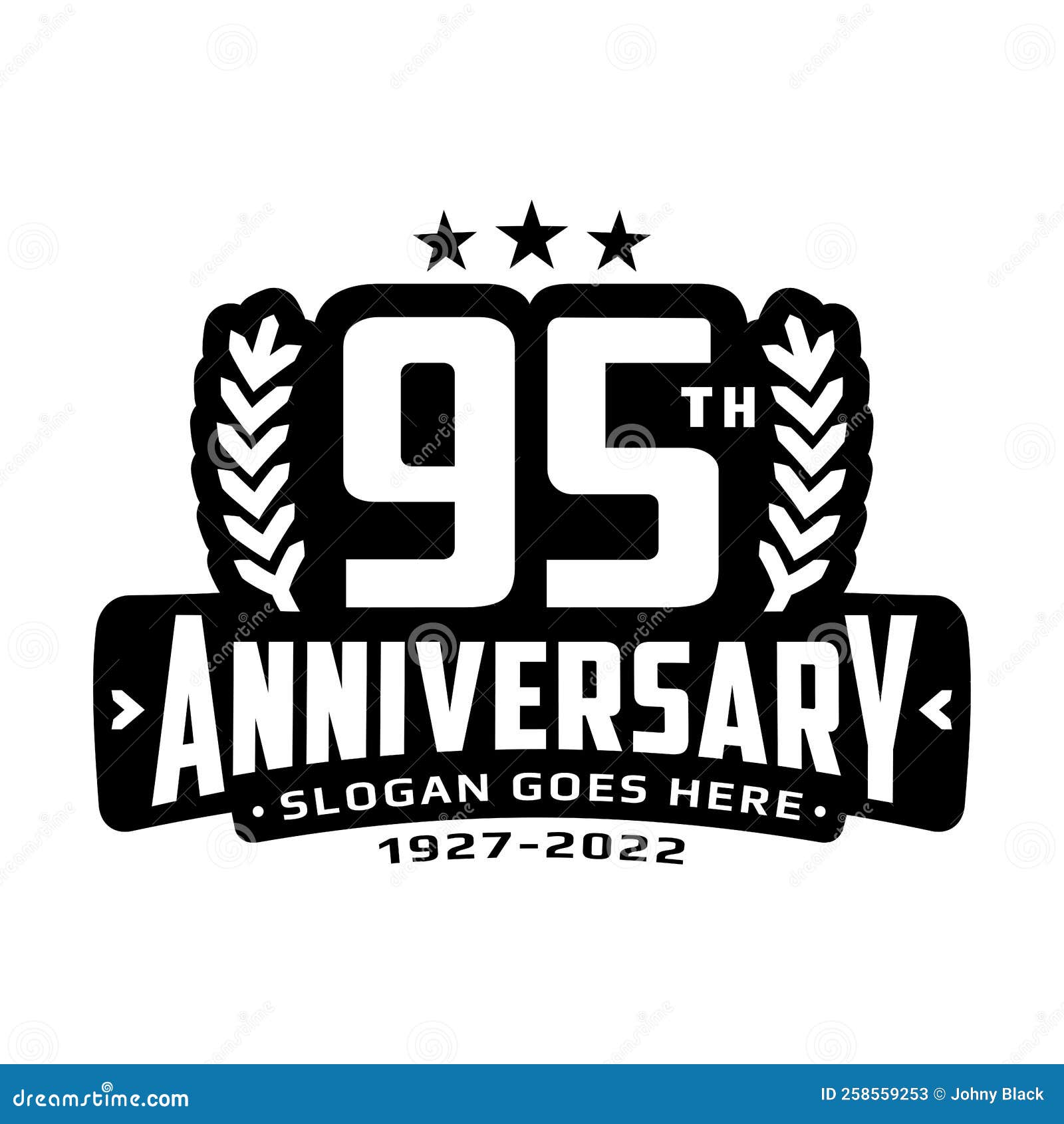 95 Years Anniversary Logo Design Template. 95th Anniversary Celebration ...