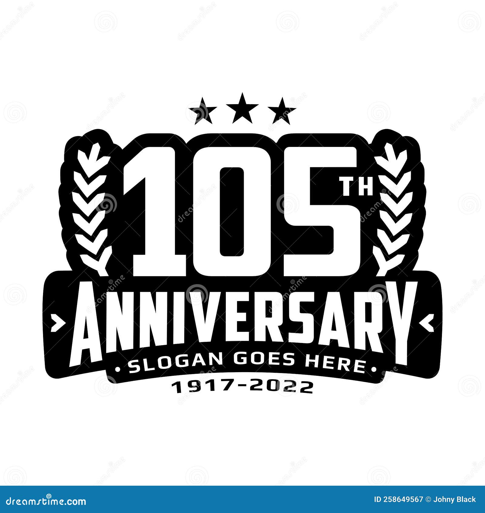105 Years Anniversary Logo Design Template. 105th Anniversary ...
