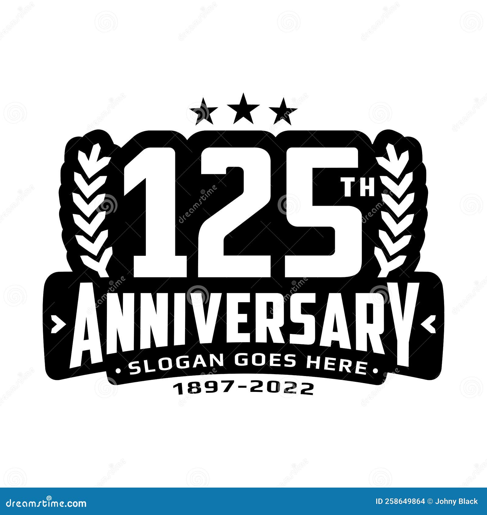 125 Years Anniversary Logo Design Template. 125th Anniversary ...