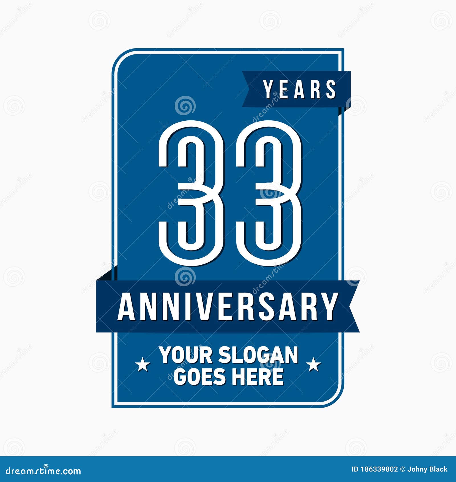 33 Years Celebrating Anniversary Design Template. 33rd Logo. Vector and ...