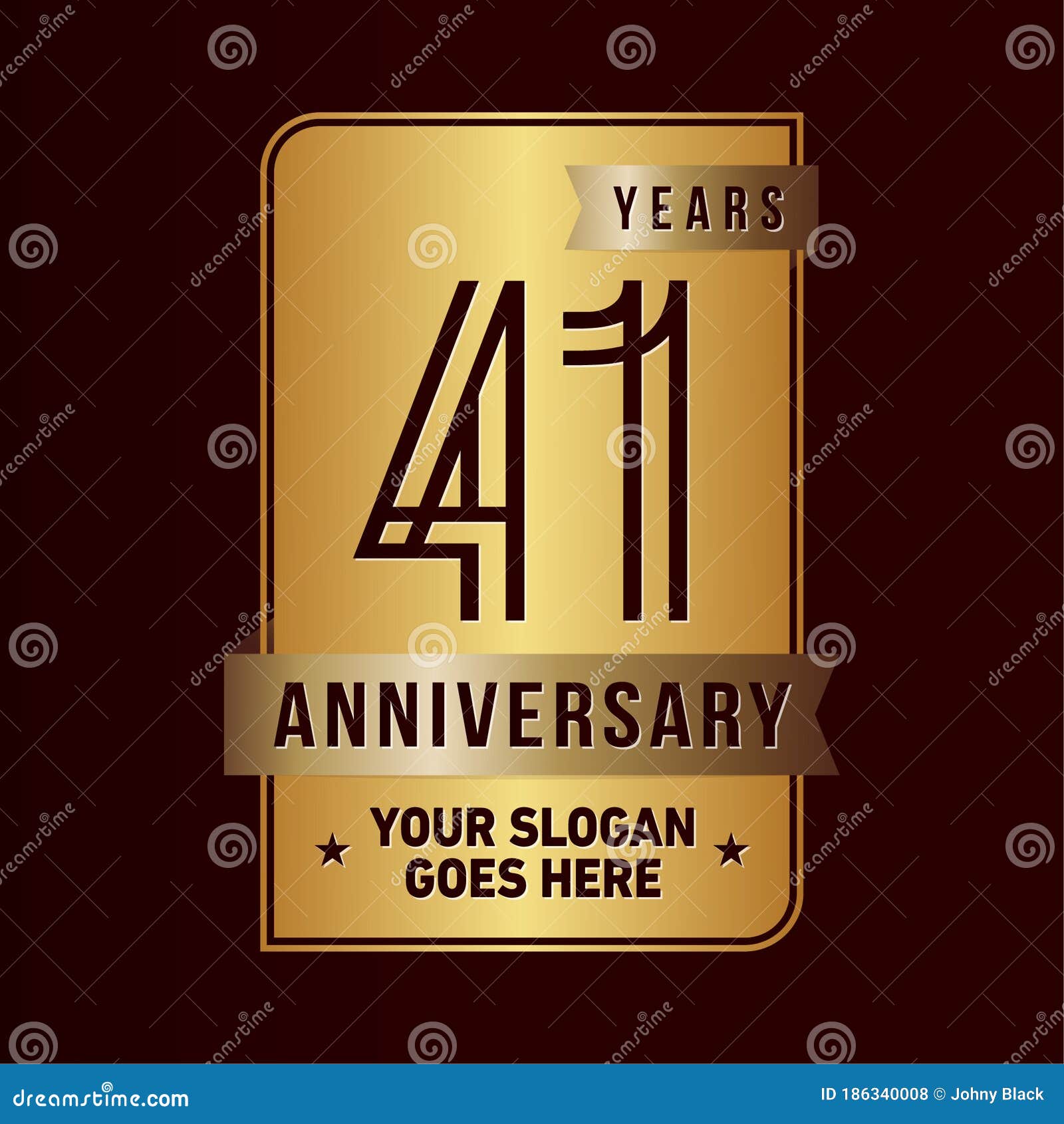 41 Years Celebrating Anniversary Design Template. 41st Logo. Vector and ...