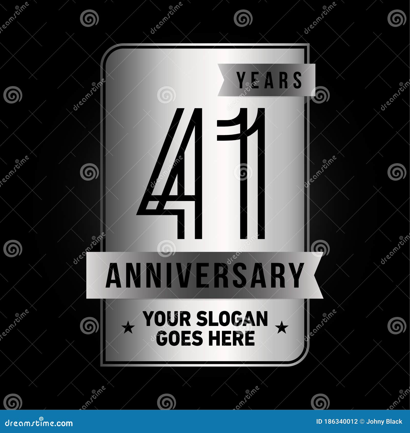 41 Years Celebrating Anniversary Design Template. 41st Logo. Vector and ...
