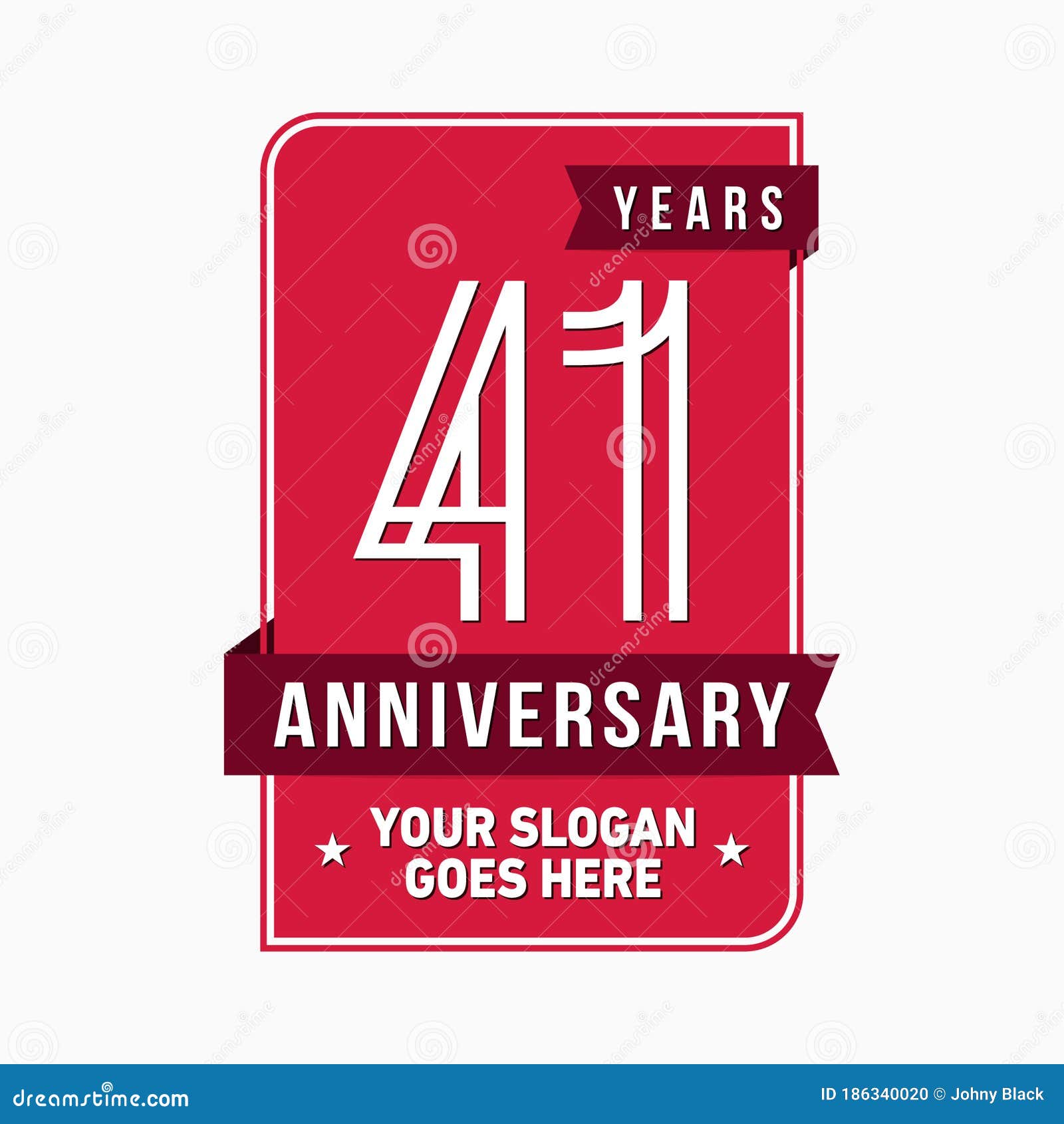 41 Years Celebrating Anniversary Design Template. 41st Logo. Vector and ...