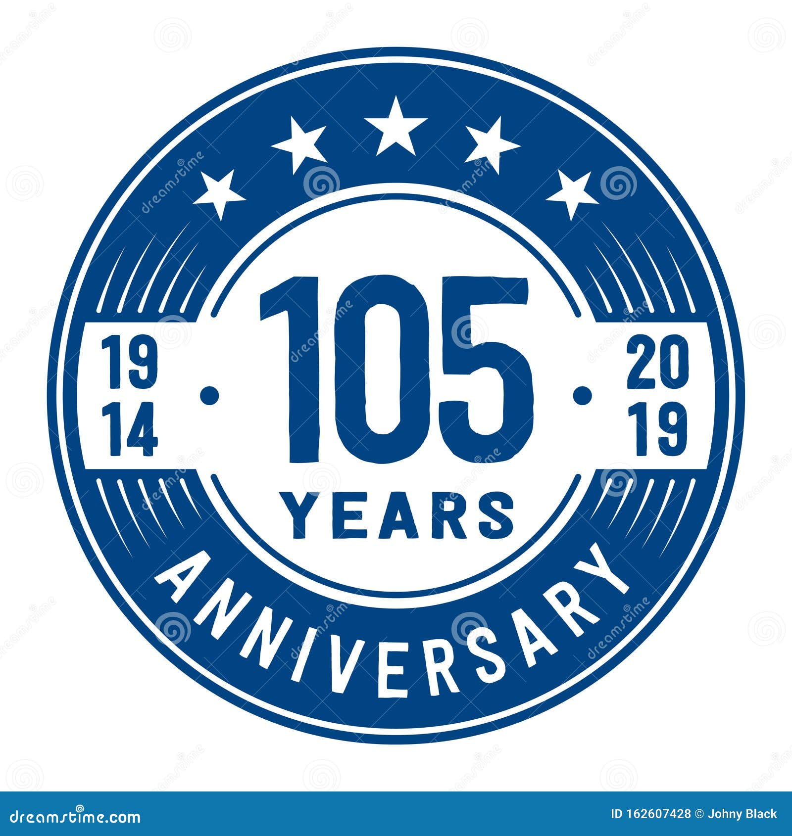 105 Years Celebrating Anniversary Design Template. 105th Anniversary ...