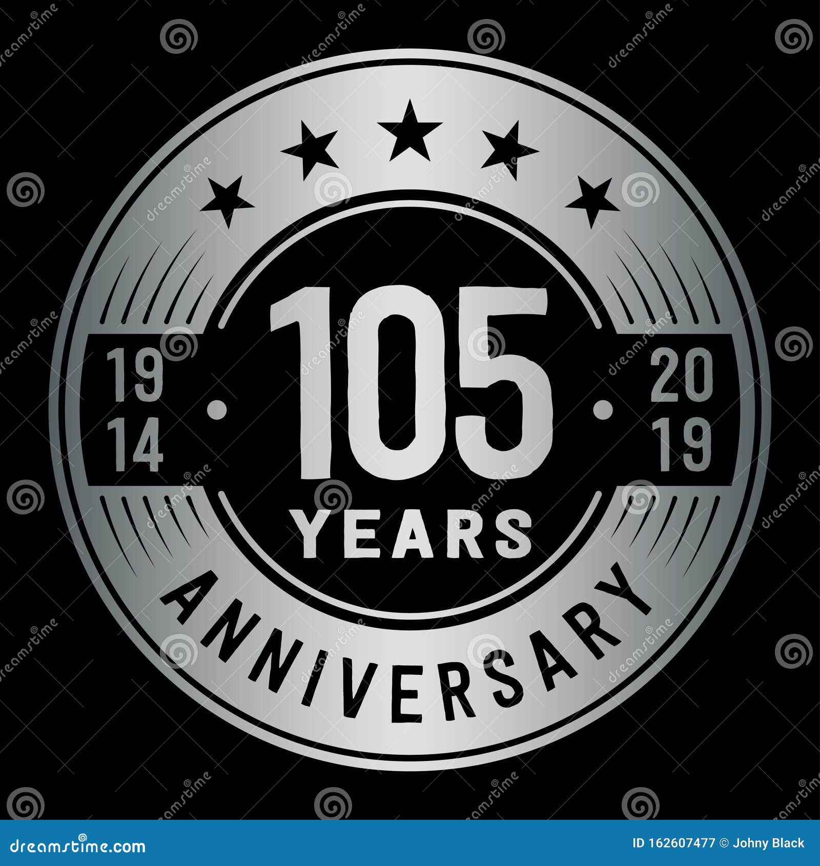 105 Years Celebrating Anniversary Design Template. 105th Anniversary ...