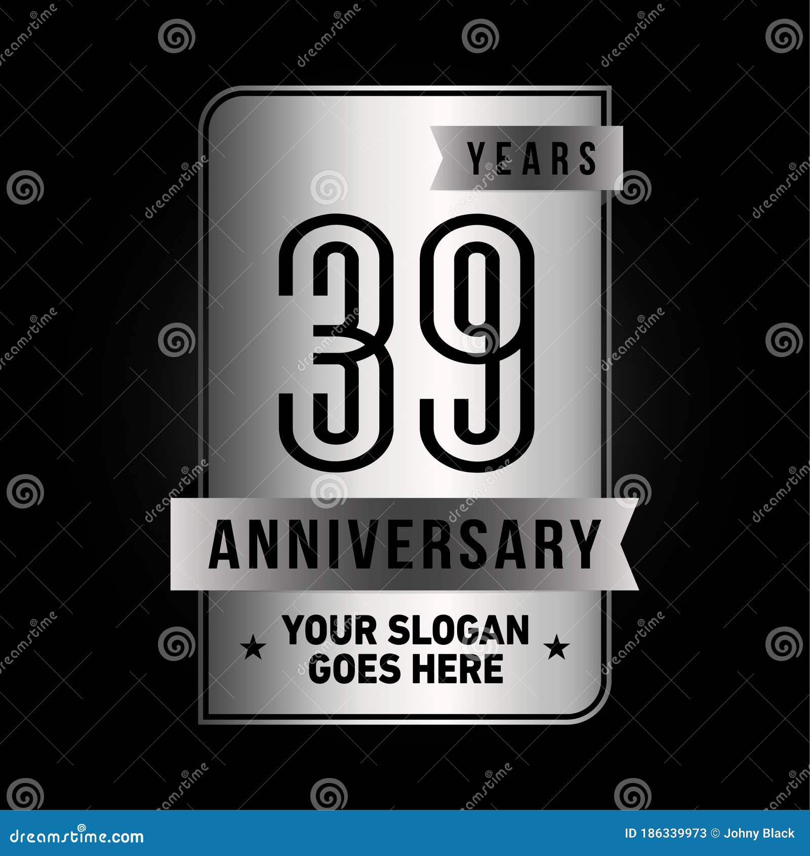 39 Years Celebrating Anniversary Design Template. 39th Logo. Vector and ...