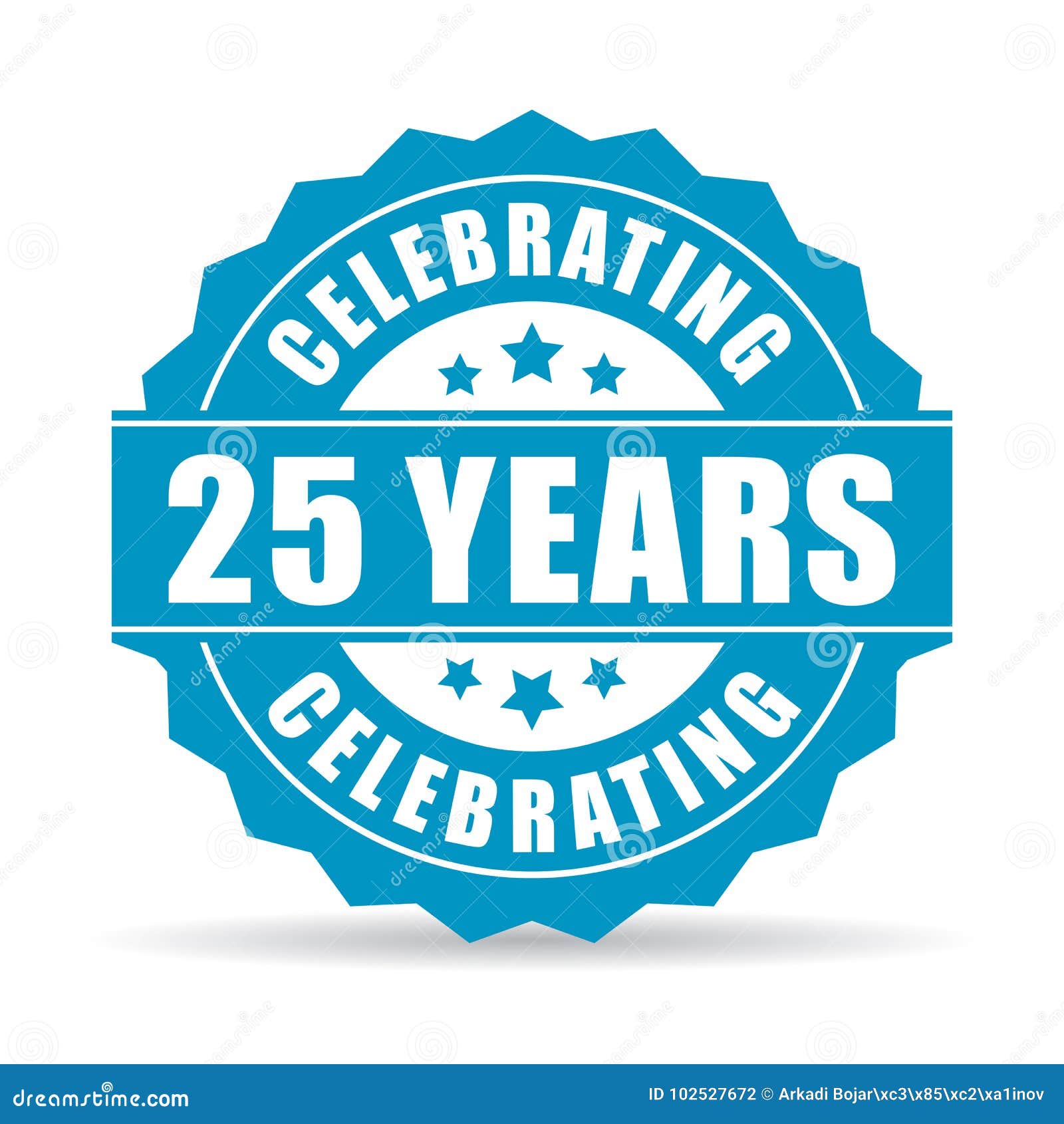 25 Years Celebrating Vector Icon Stock Vector - Illustration of badge ...