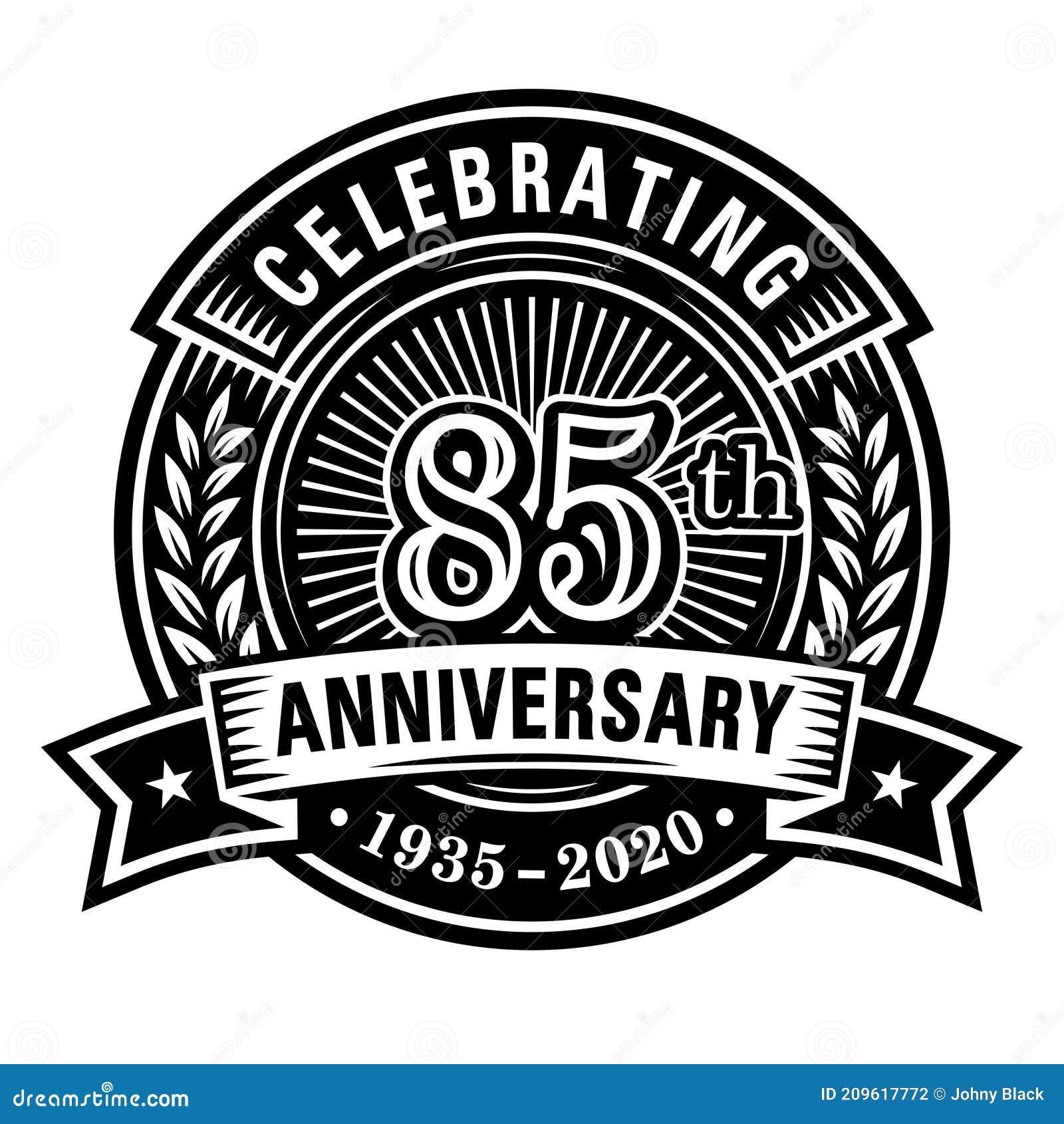 85 Years of Celebrations Design Template. 85th Logo. Vector and ...