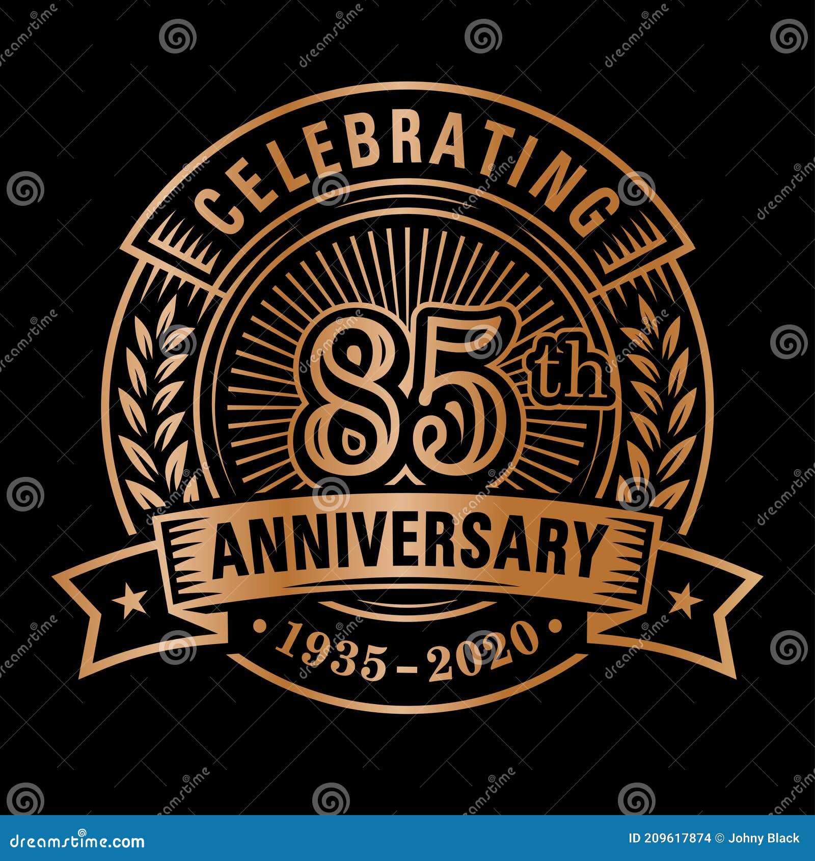 85 Years of Celebrations Design Template. 85th Logo. Vector and ...