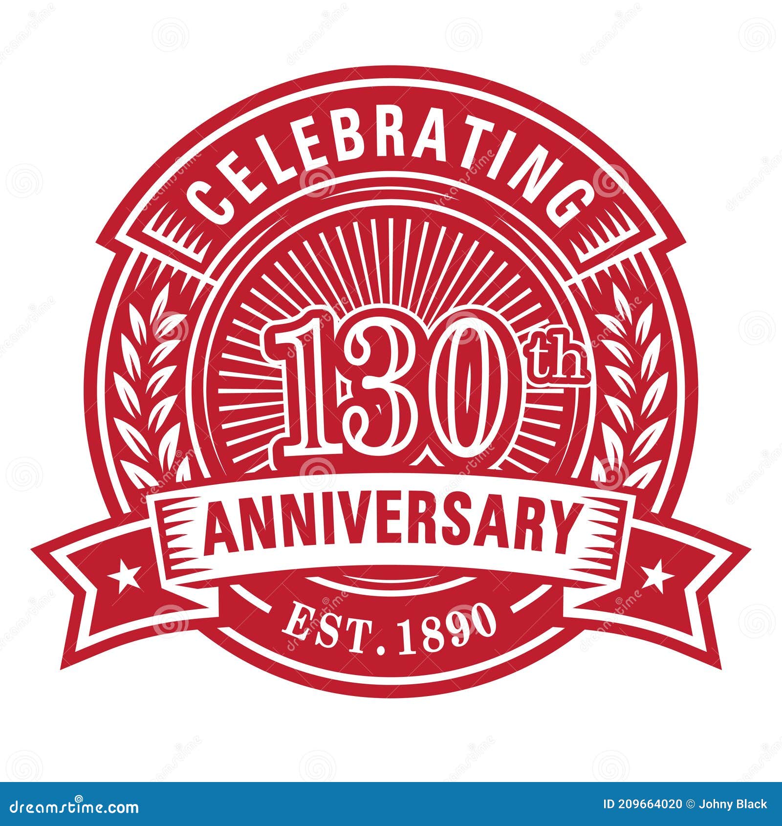 130 Years of Celebrations Design Template. 130th Logo. Vector and ...