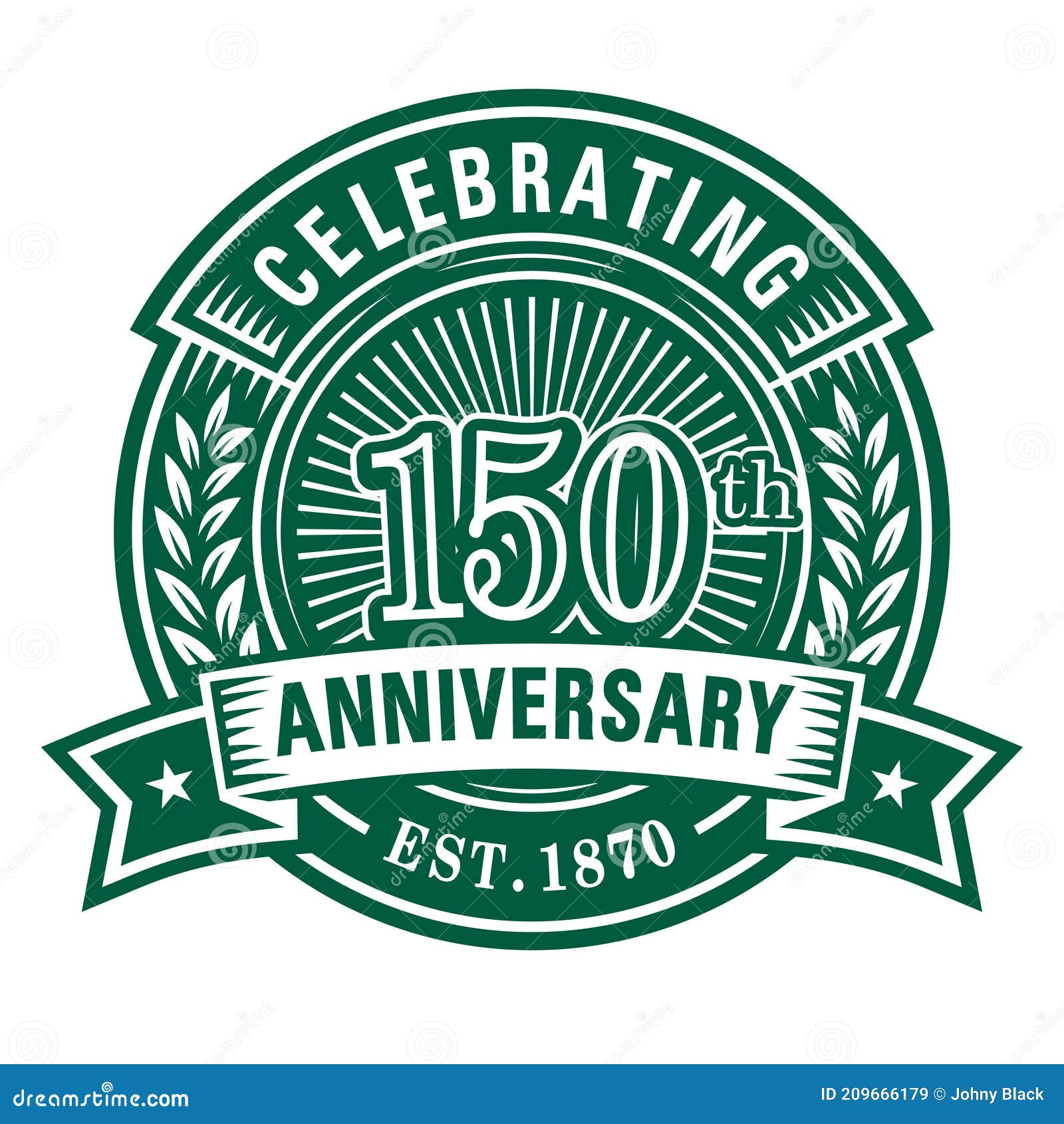 150 Years of Celebrations Design Template. 150th Logo. Vector and ...
