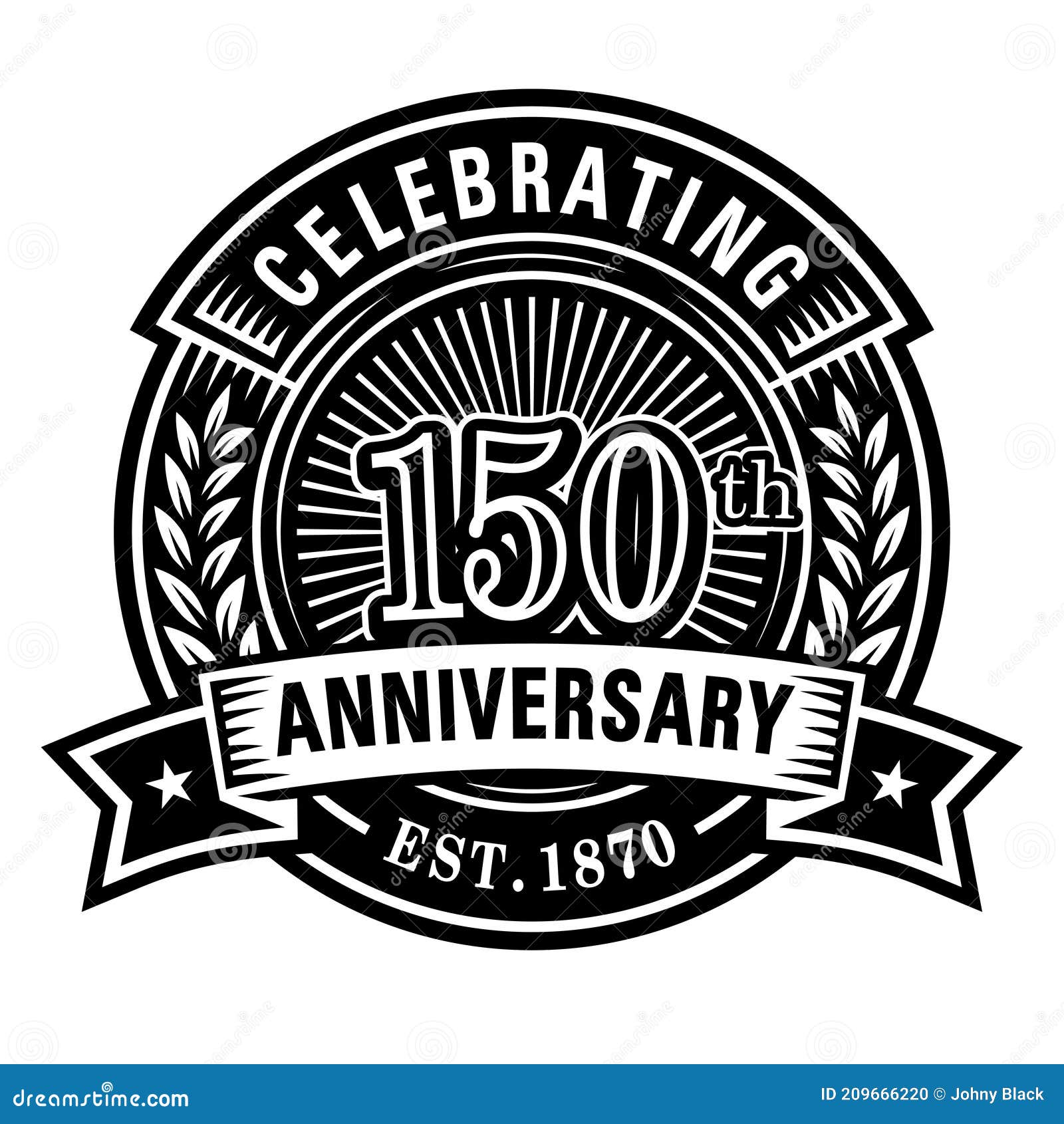 150 Years of Celebrations Design Template. 150th Logo. Vector and ...