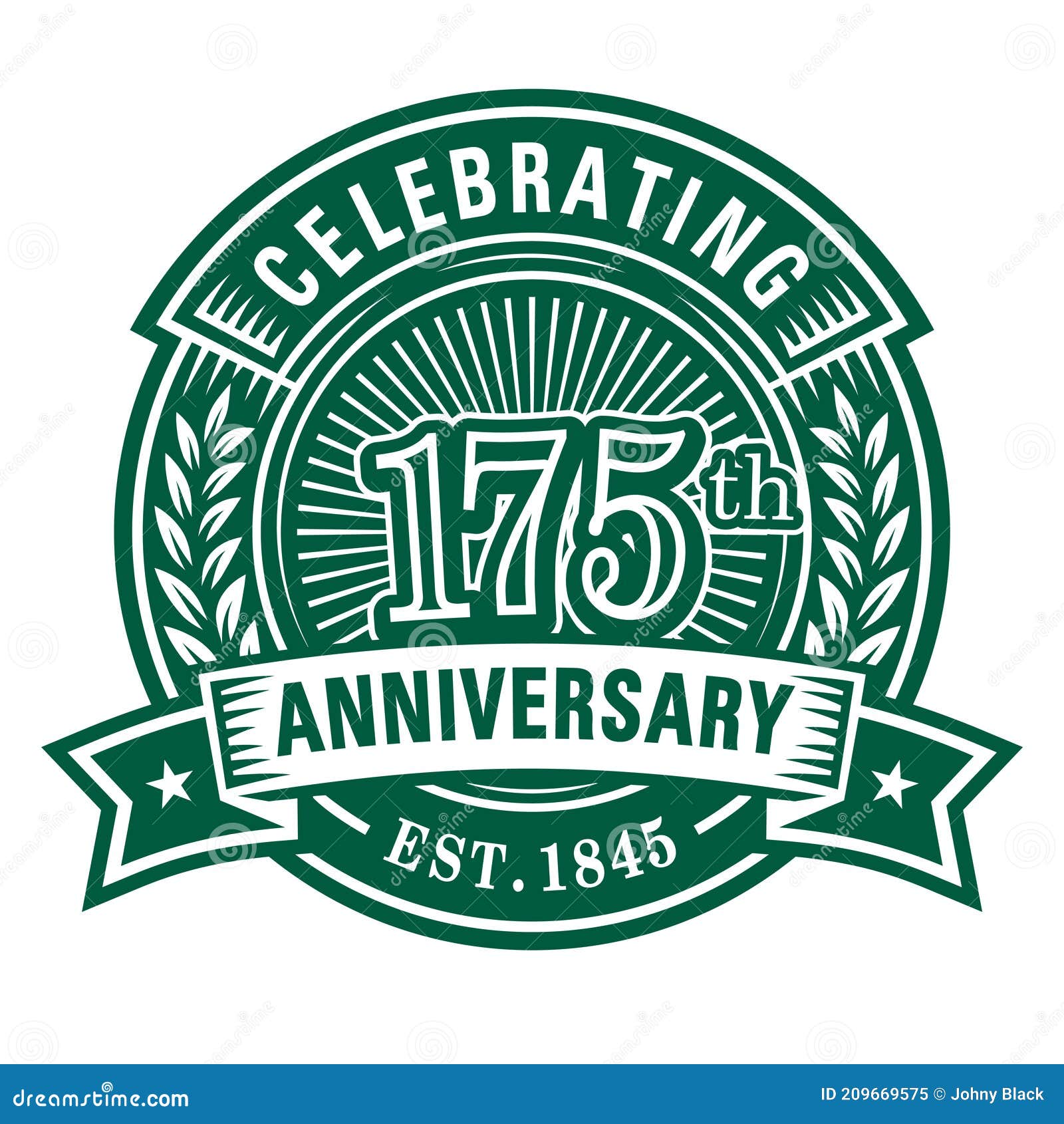 175 Years of Celebrations Design Template. 175th Logo. Vector and ...