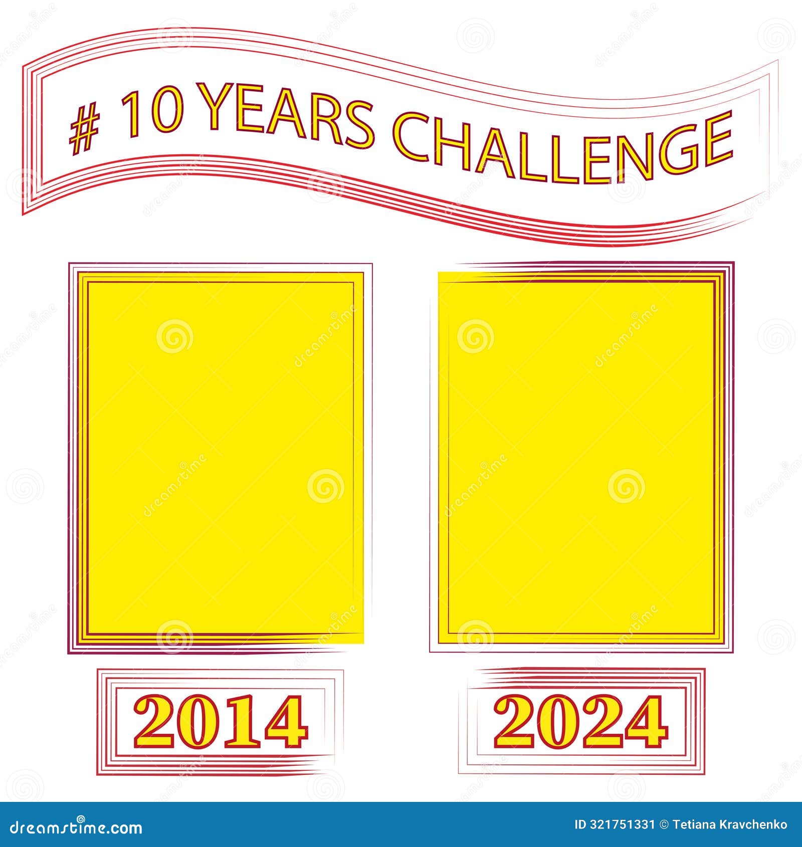 Two Years Comparison Infographic Vector Illustration | CartoonDealer ...