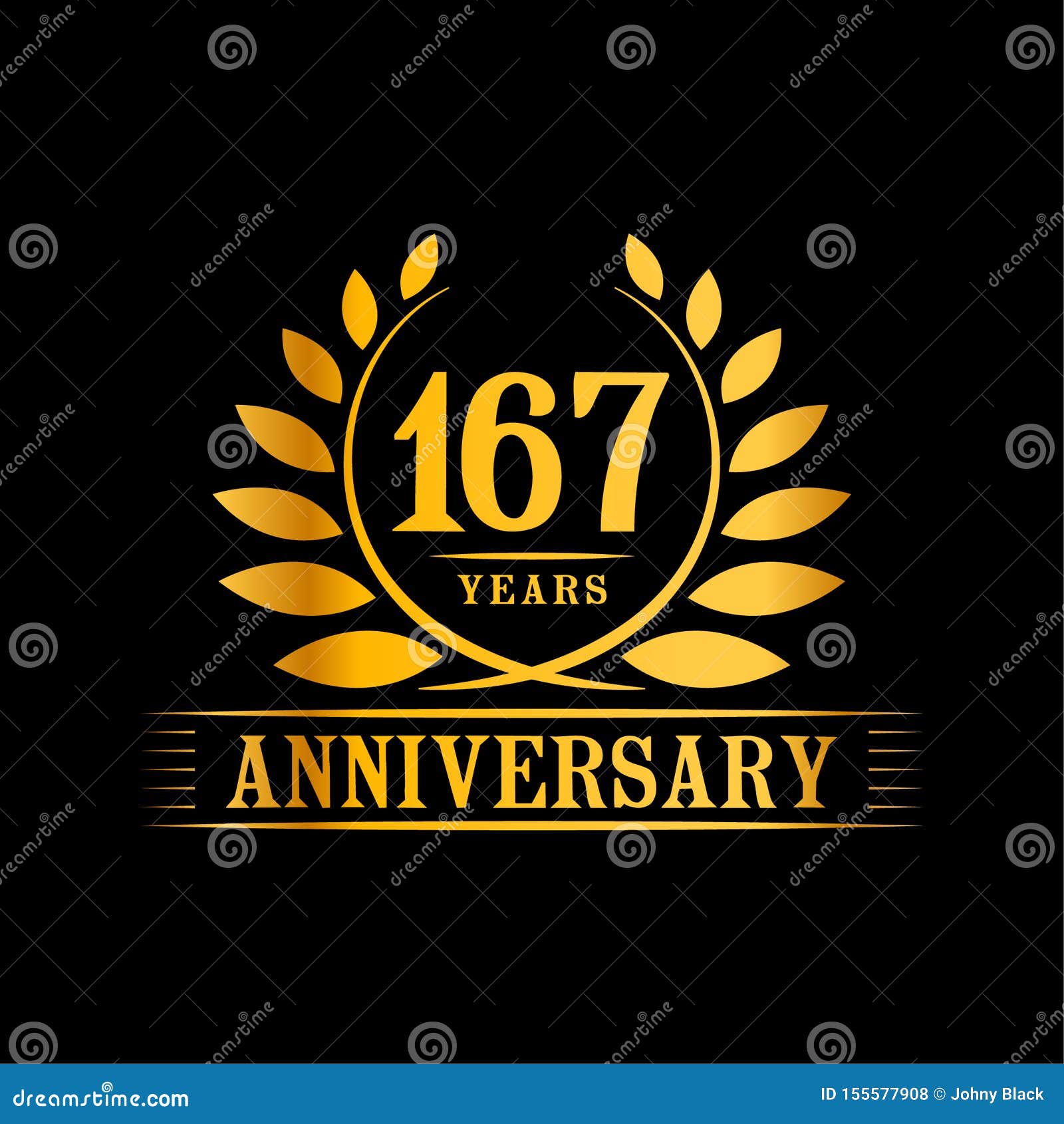 167 Years Anniversary Celebration Logo. 167th Anniversary Luxury Design ...