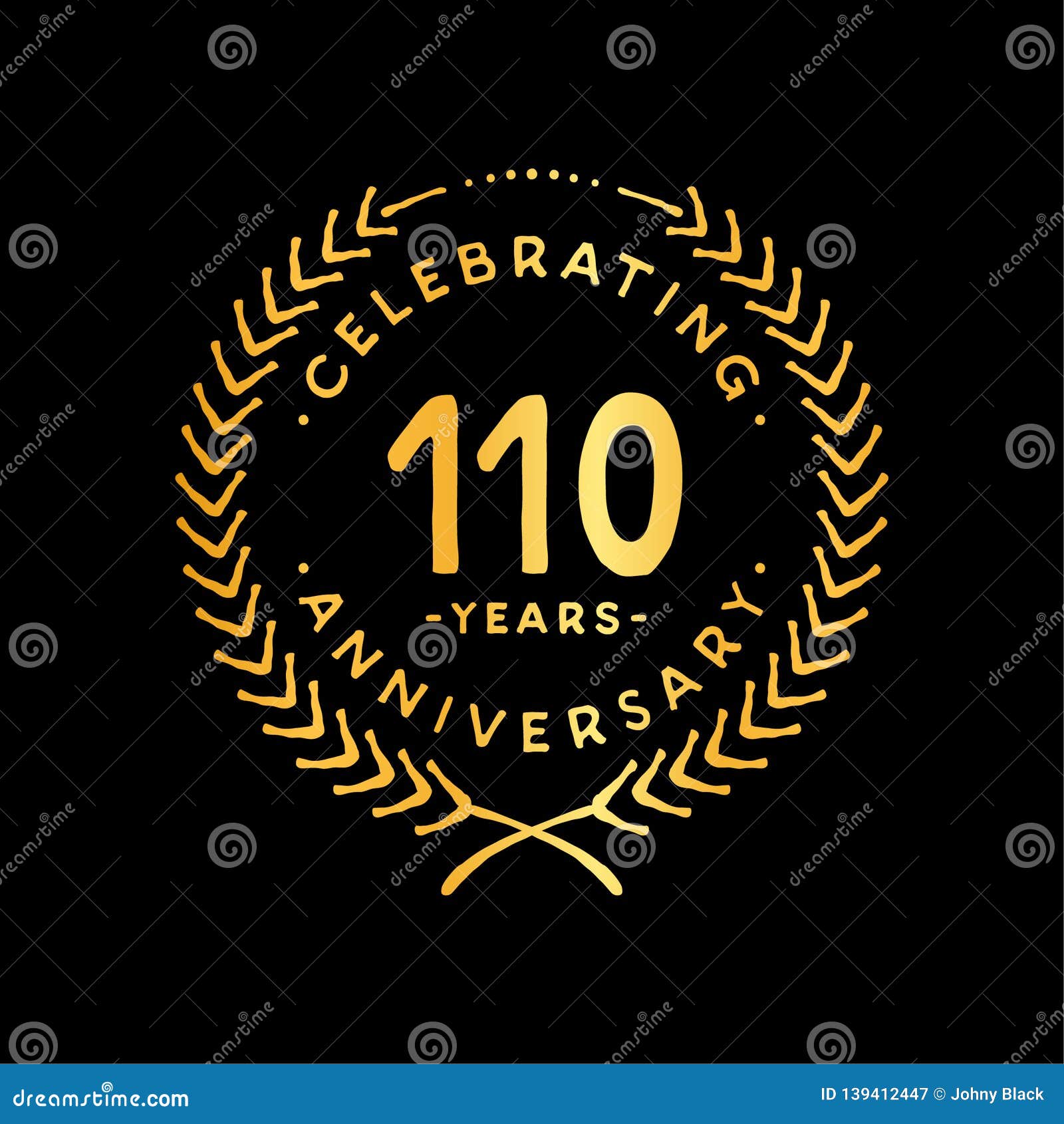 110 Years Design Template. 110th Vector and Illustration Stock Vector ...
