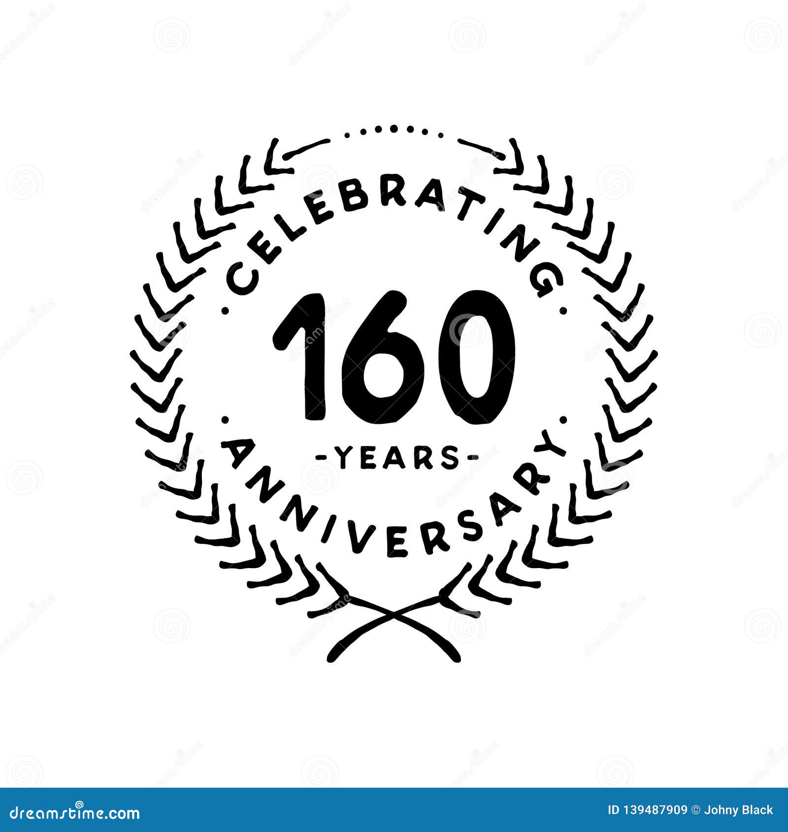 160 Years Design Template. 160th Vector and Illustration Stock Vector ...