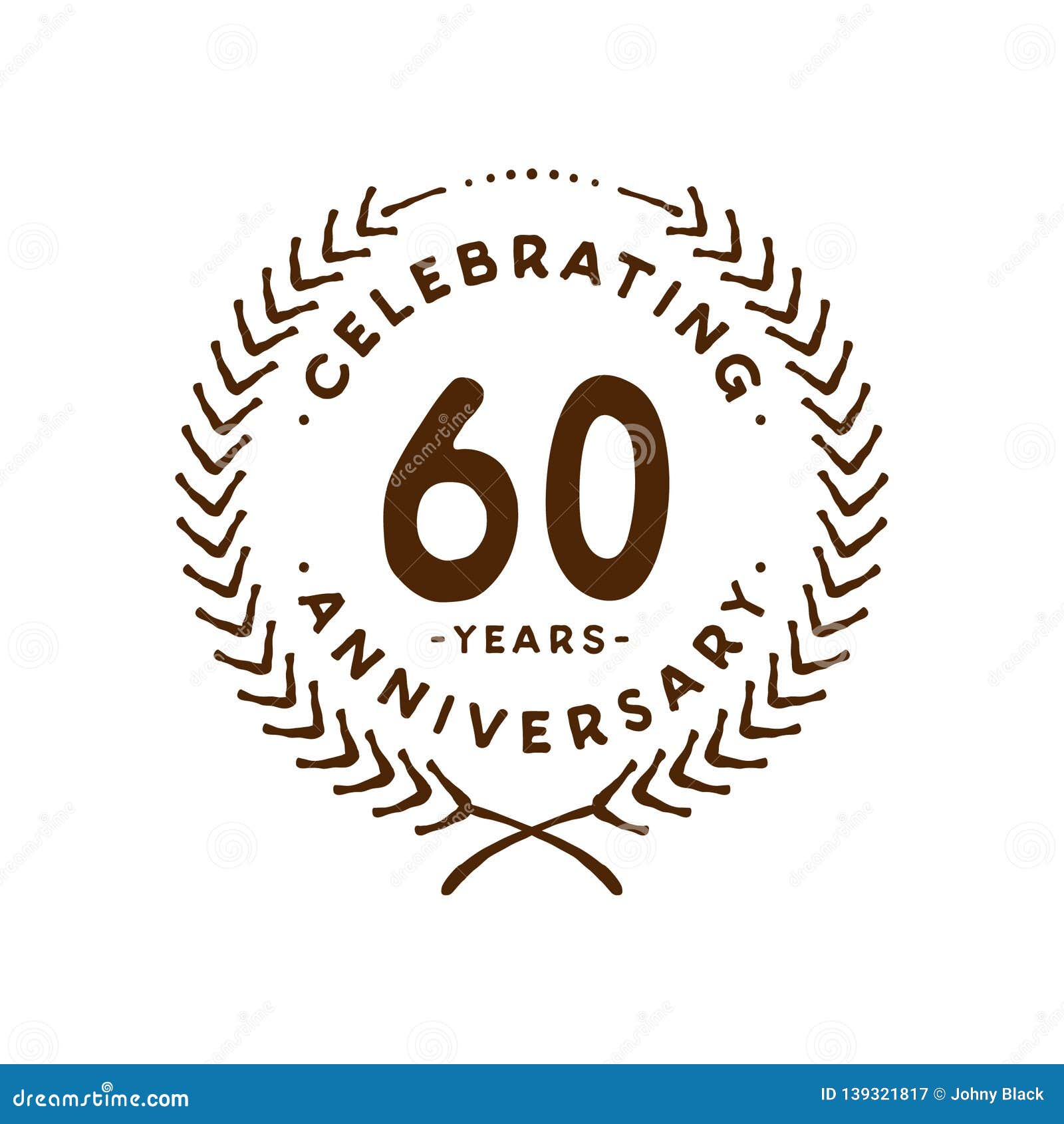 60 Years Design Template. 60th Vector and Illustration Stock Vector ...
