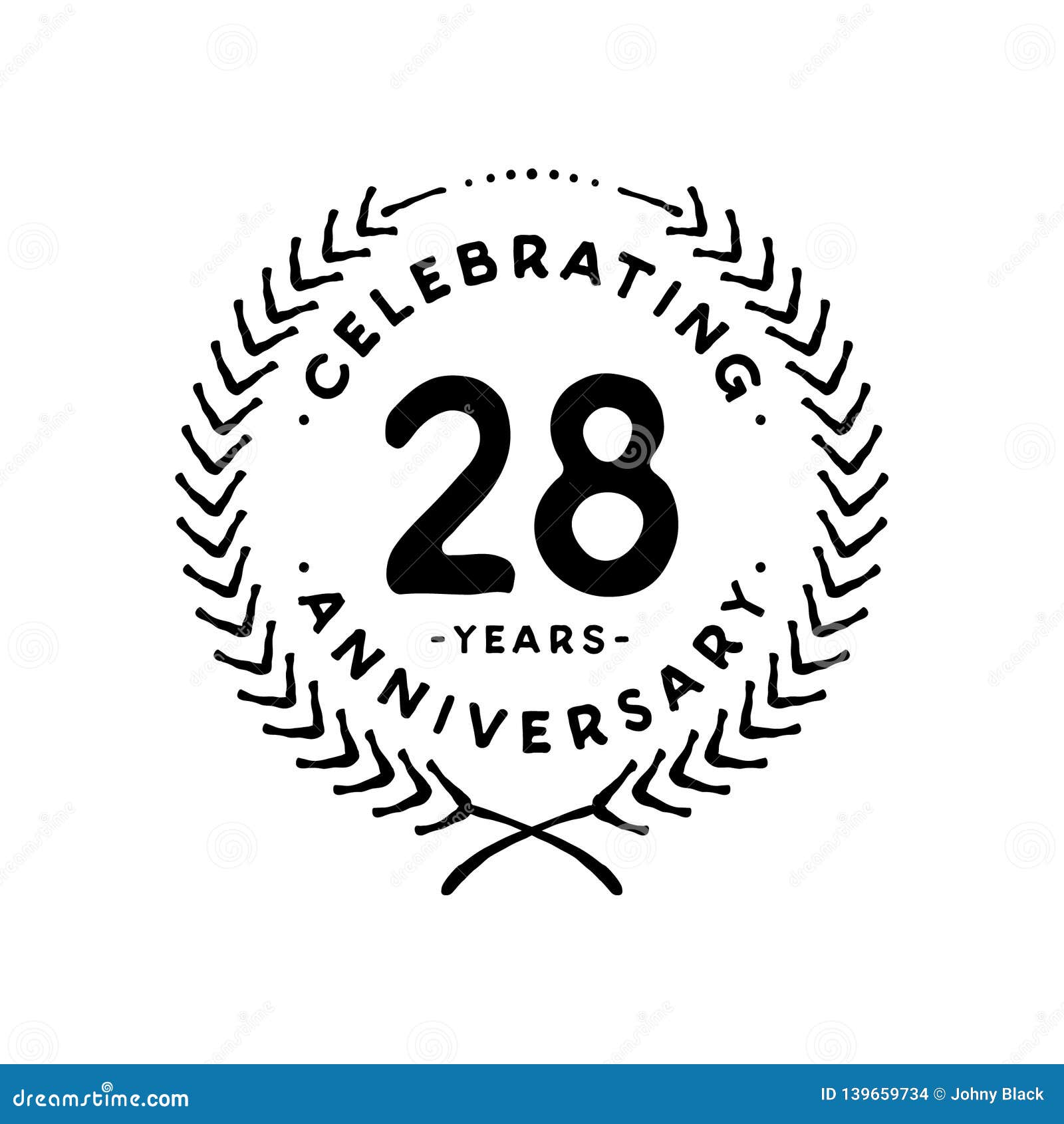 28 Years Design Template. 28th Vector and Illustration Stock Vector ...