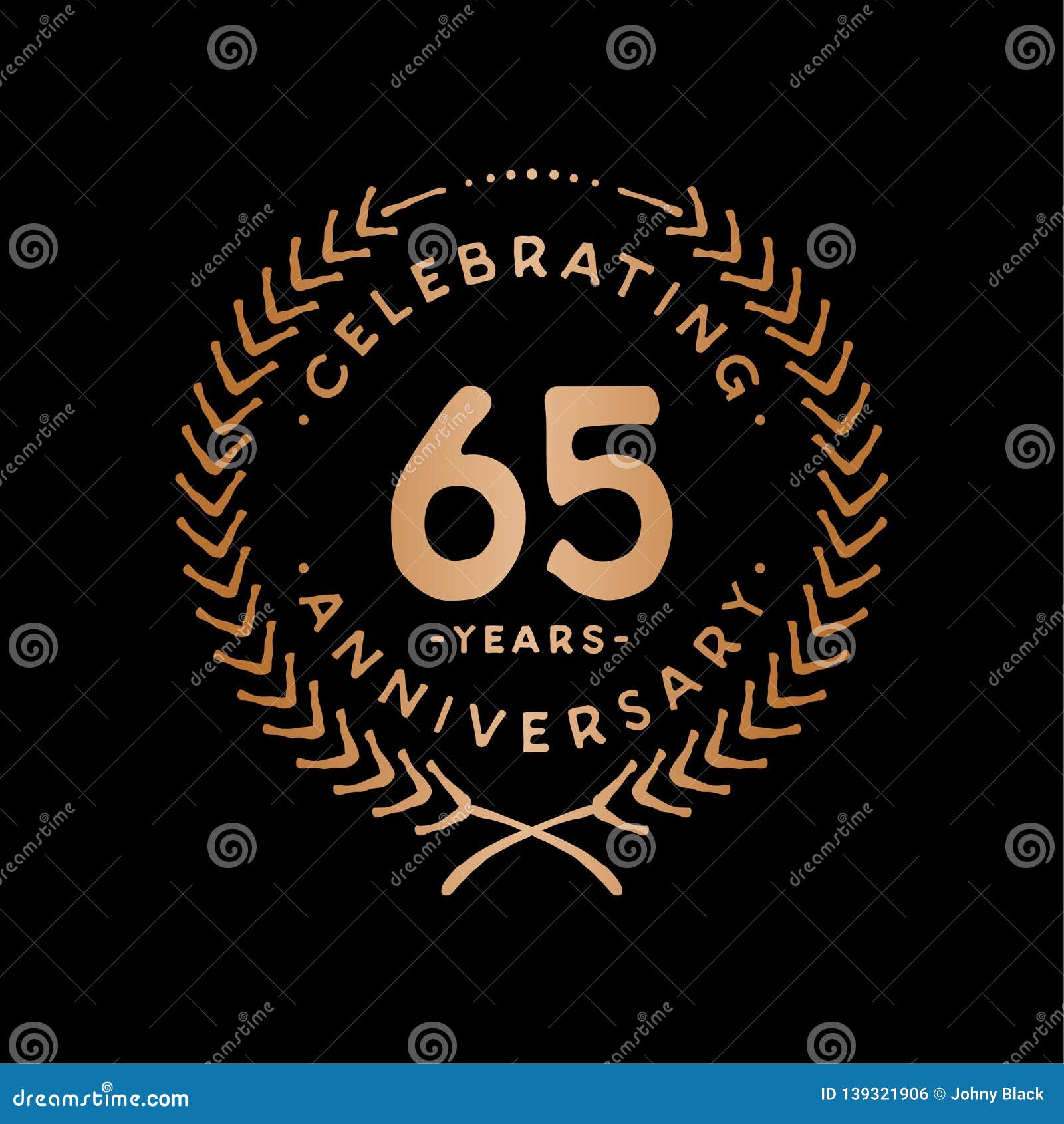 65 Years Design Template. 65th Vector and Illustration Stock Vector ...