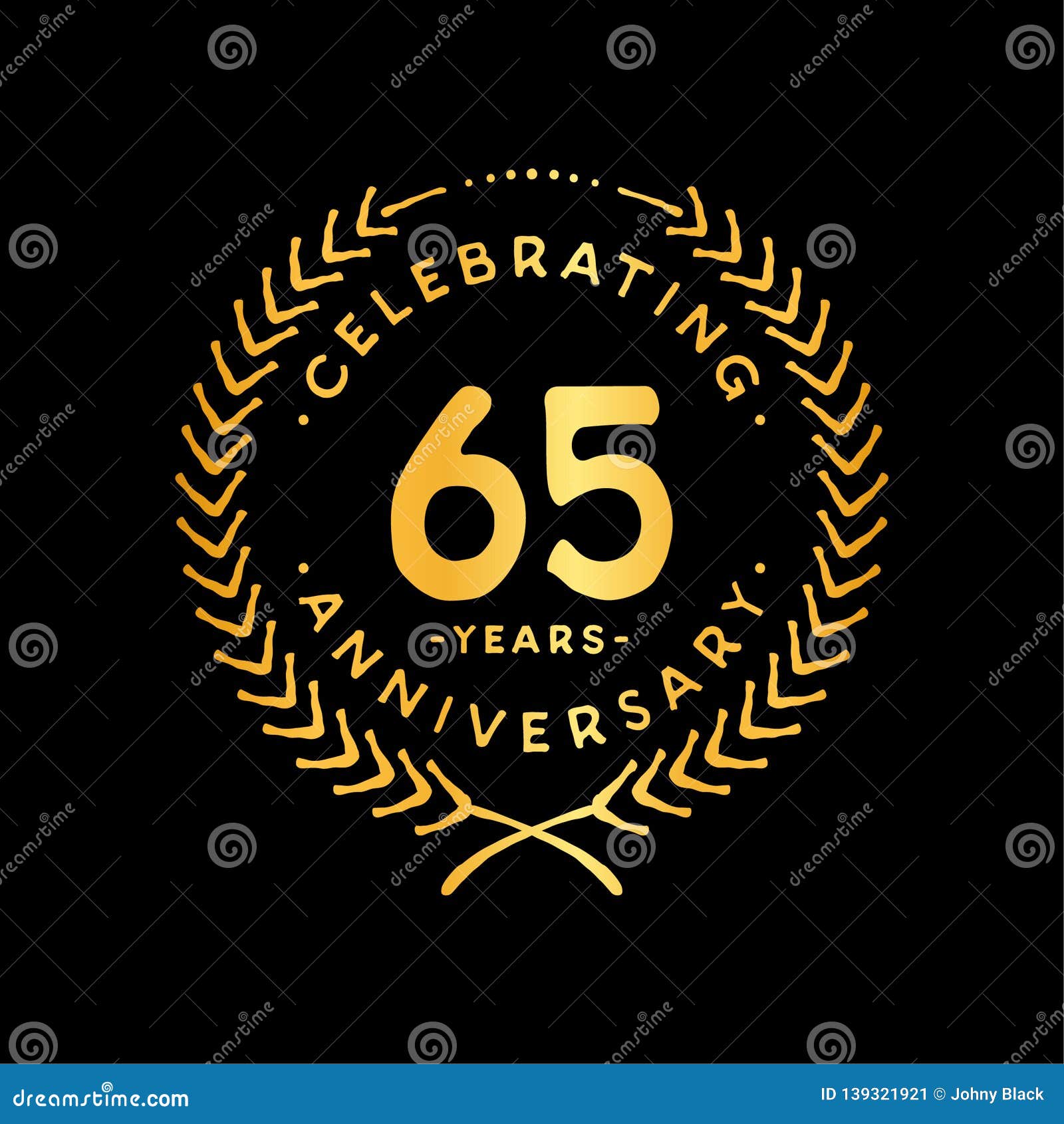 65 Years Design Template. 65th Vector and Illustration Stock Vector ...