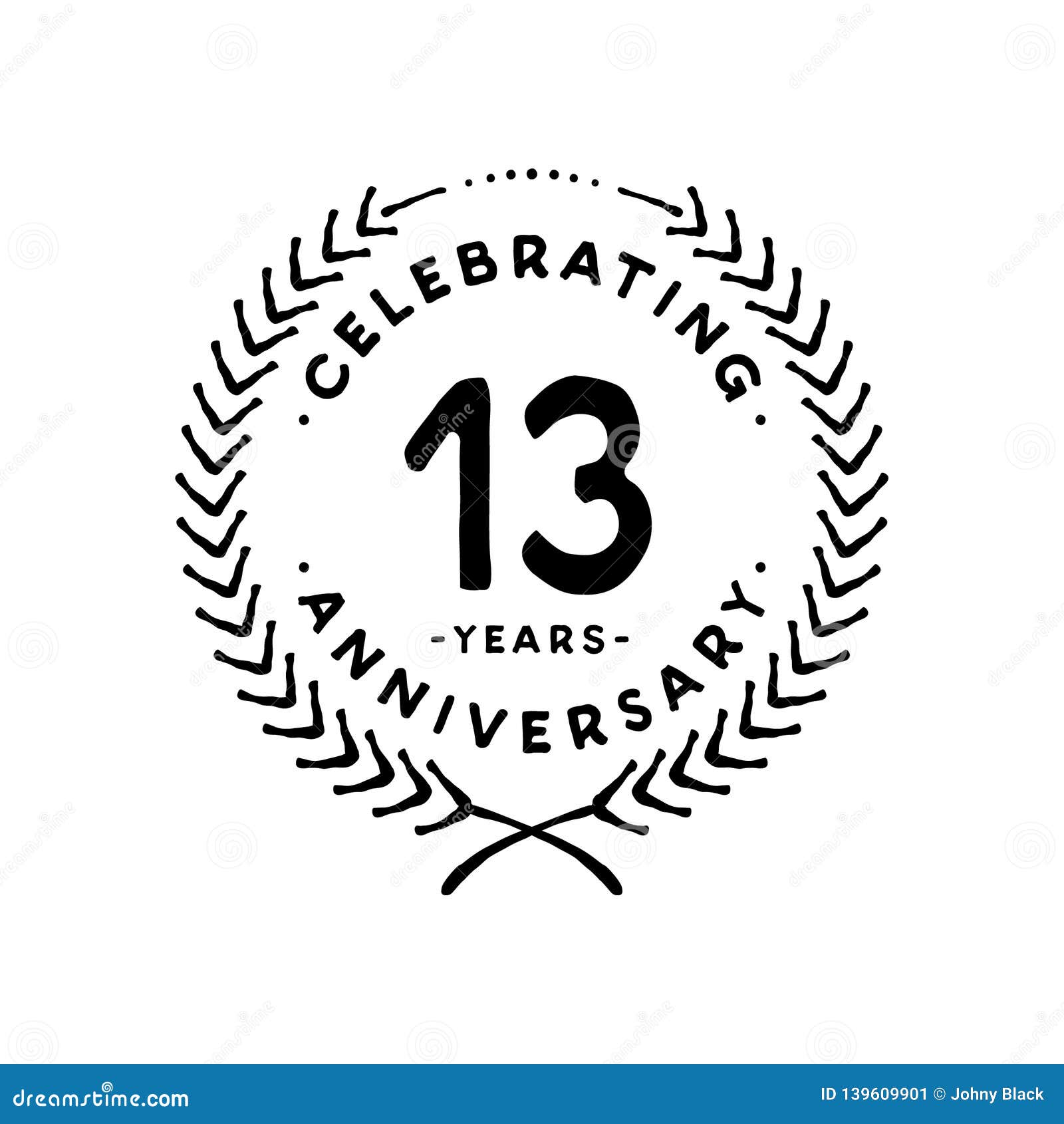13 Years Design Template. 13th Vector and Illustration Stock Vector ...
