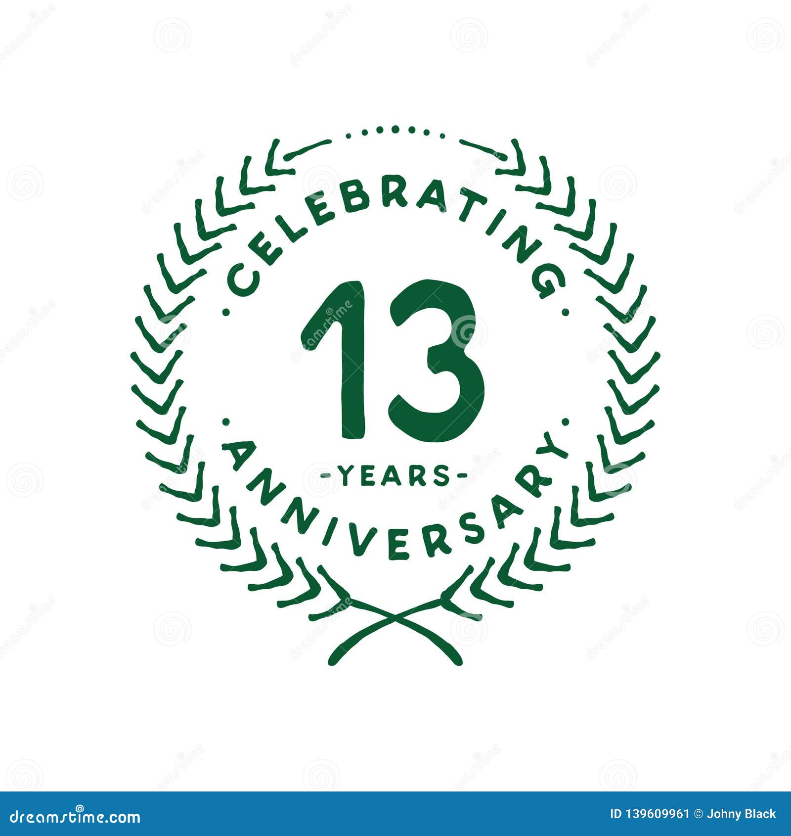 13 Years Design Template. 13th Vector and Illustration Stock Vector ...