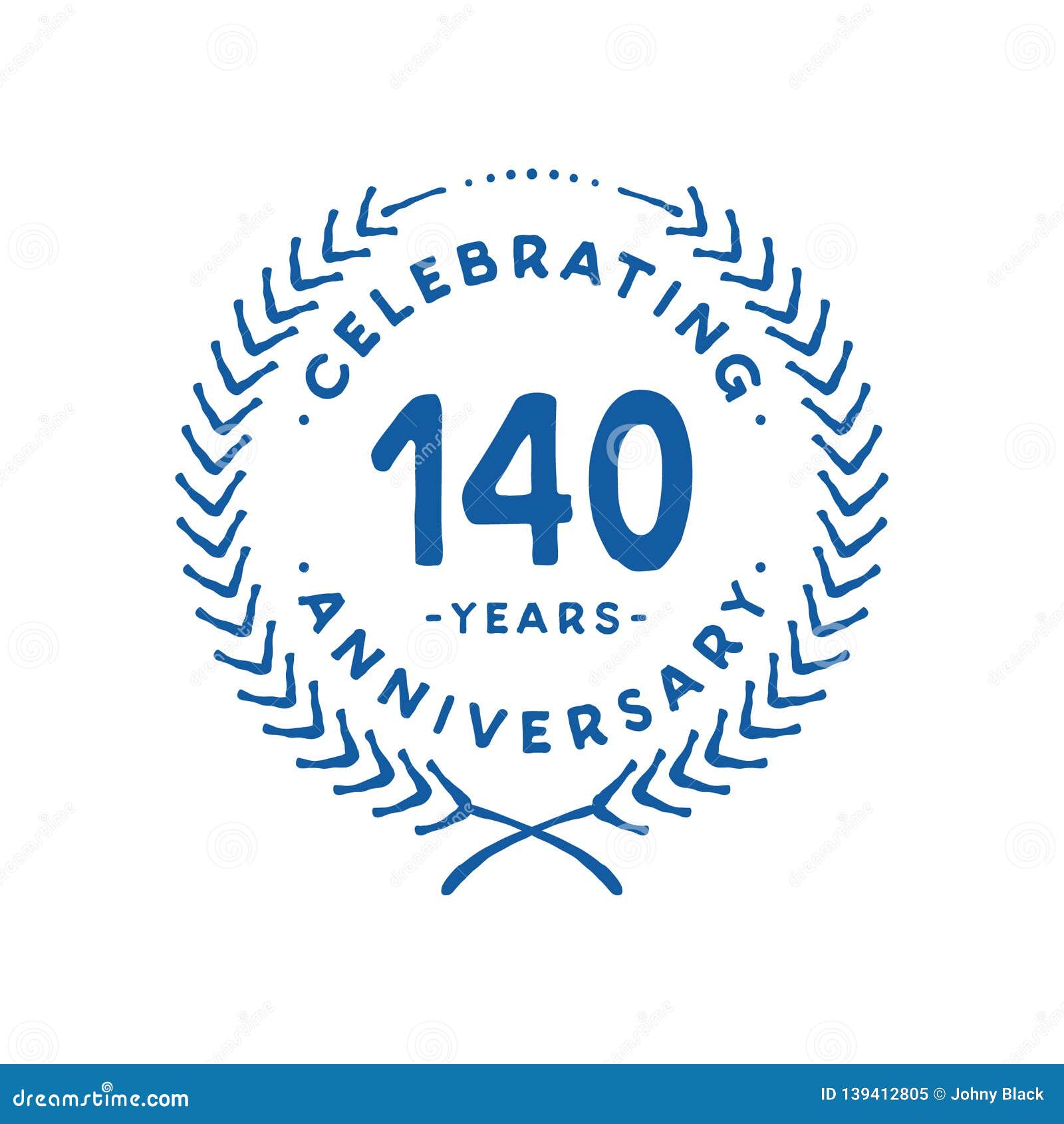 140 Years Design Template. 140th Vector and Illustration Stock Vector ...