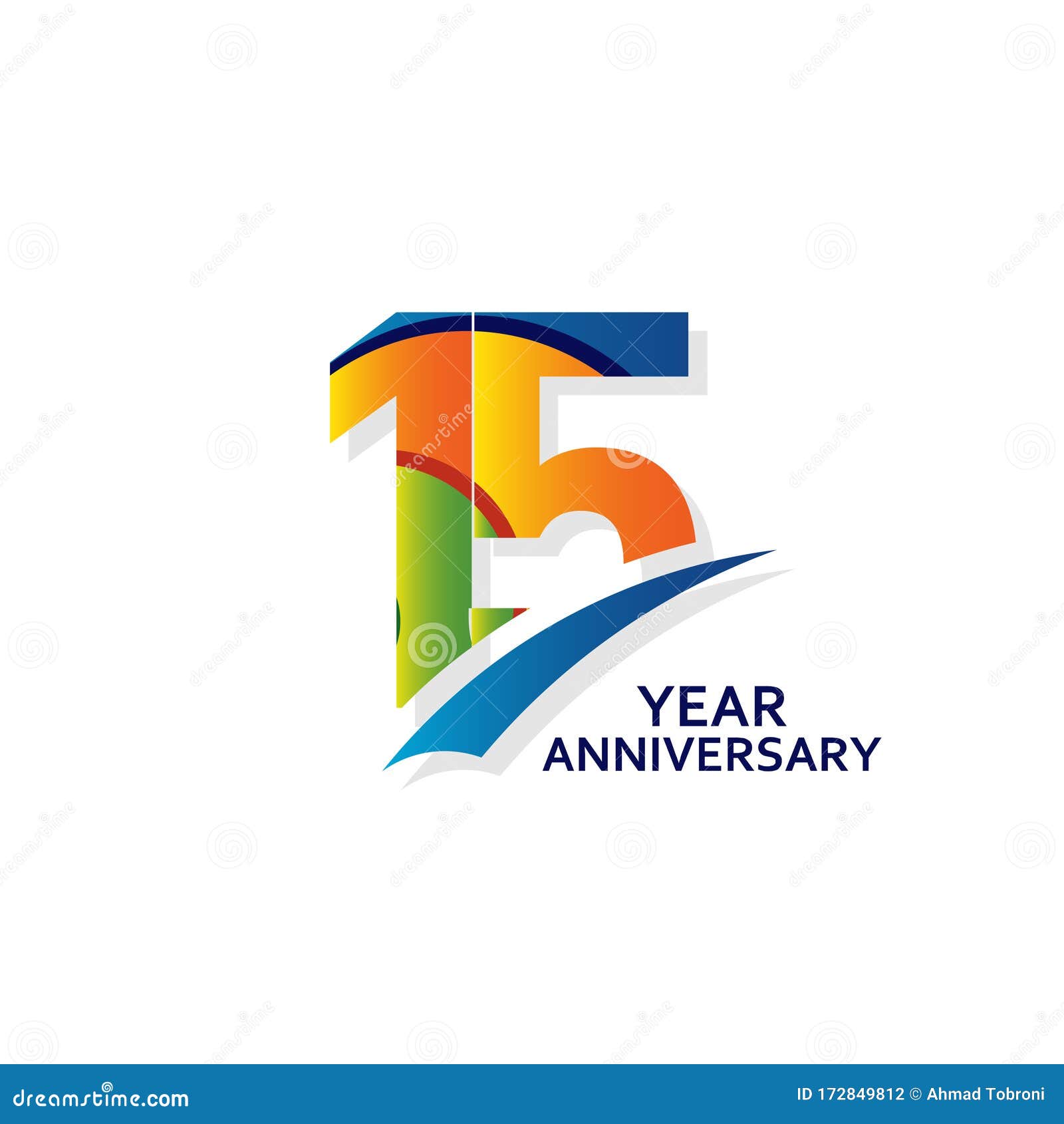 15 Years Elegant Anniversary Celebration Vector Template Design ...