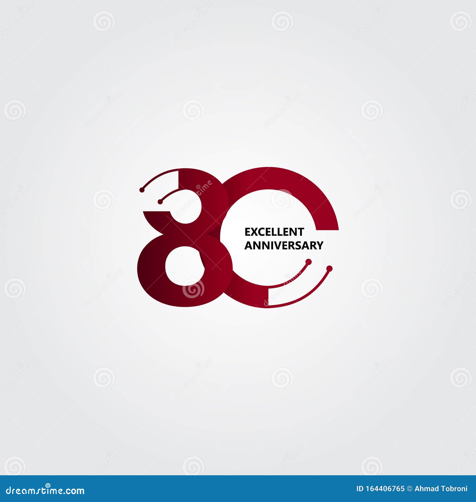 80 Years Excellent Anniversary Vector Template Design Illustration ...
