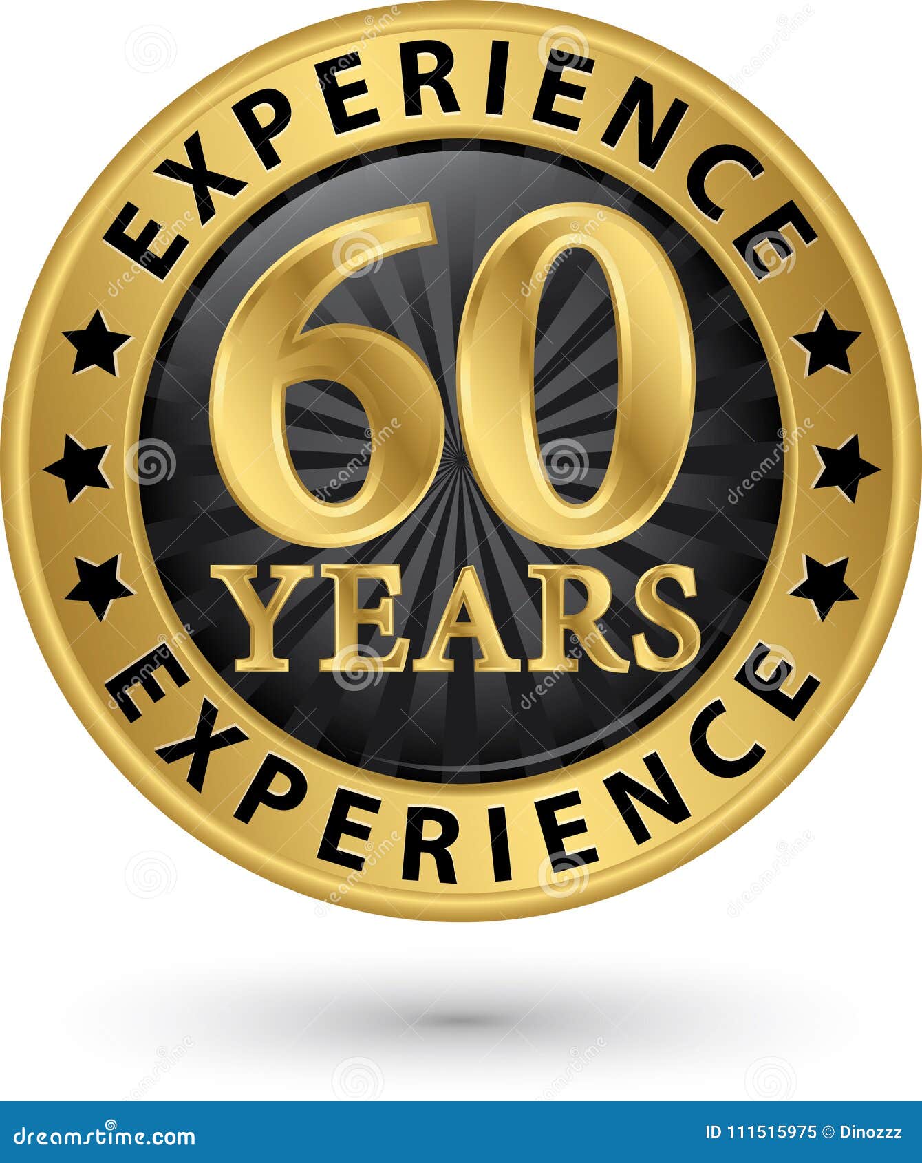60 Years Experience Gold Label, Vector Stock Vector - Illustration of ...