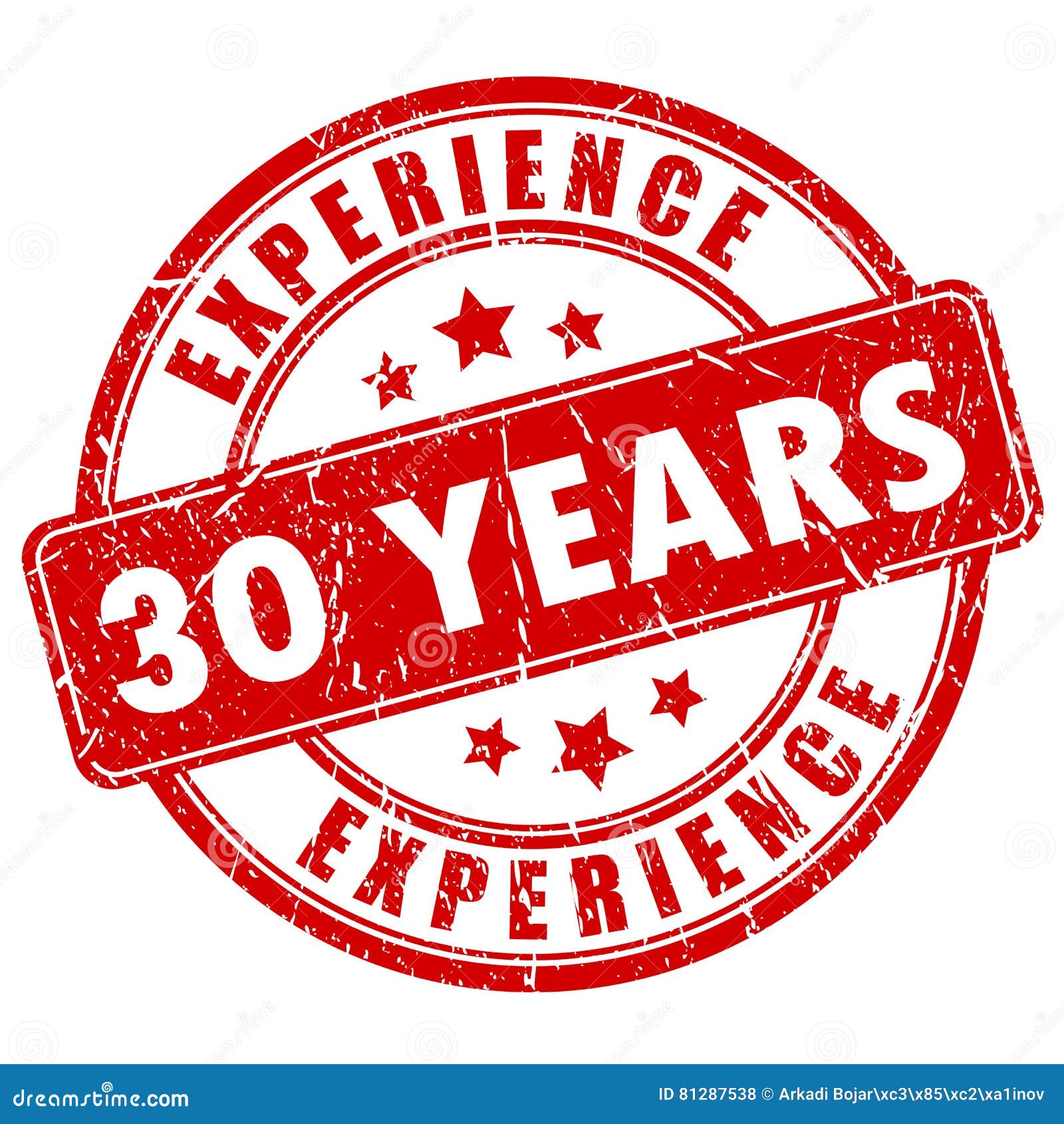 30 Years Experience Rubber Stamp Stock Vector - Illustration of label ...